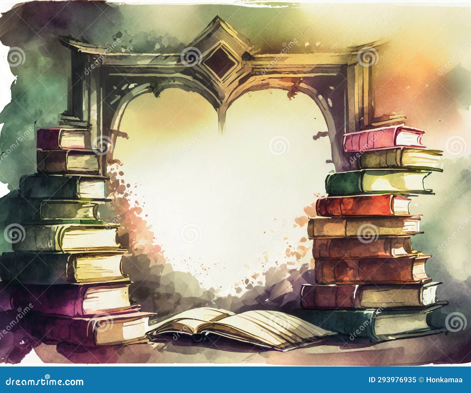 A frame of books stock illustration. Illustration of archives - 293976935
