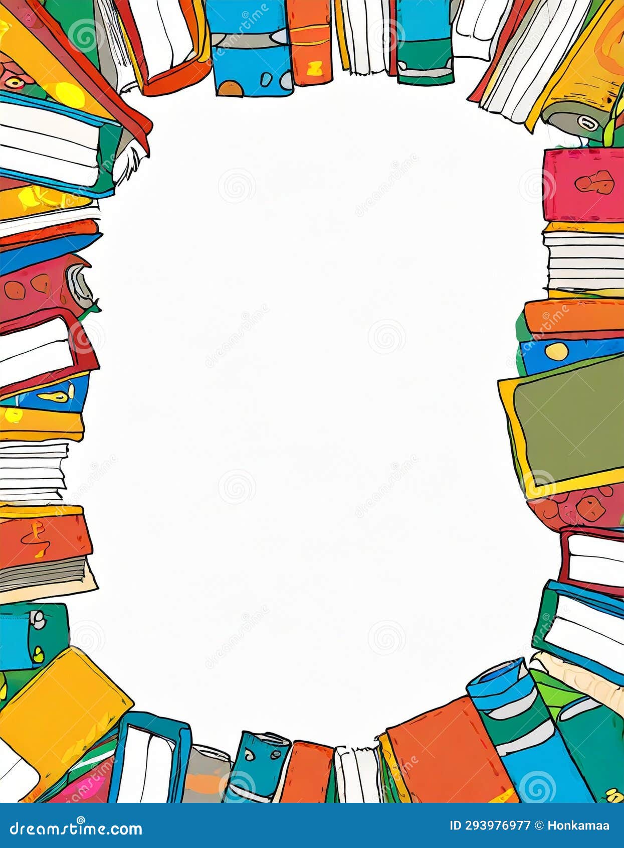 A frame of books stock illustration. Illustration of cover - 293976977
