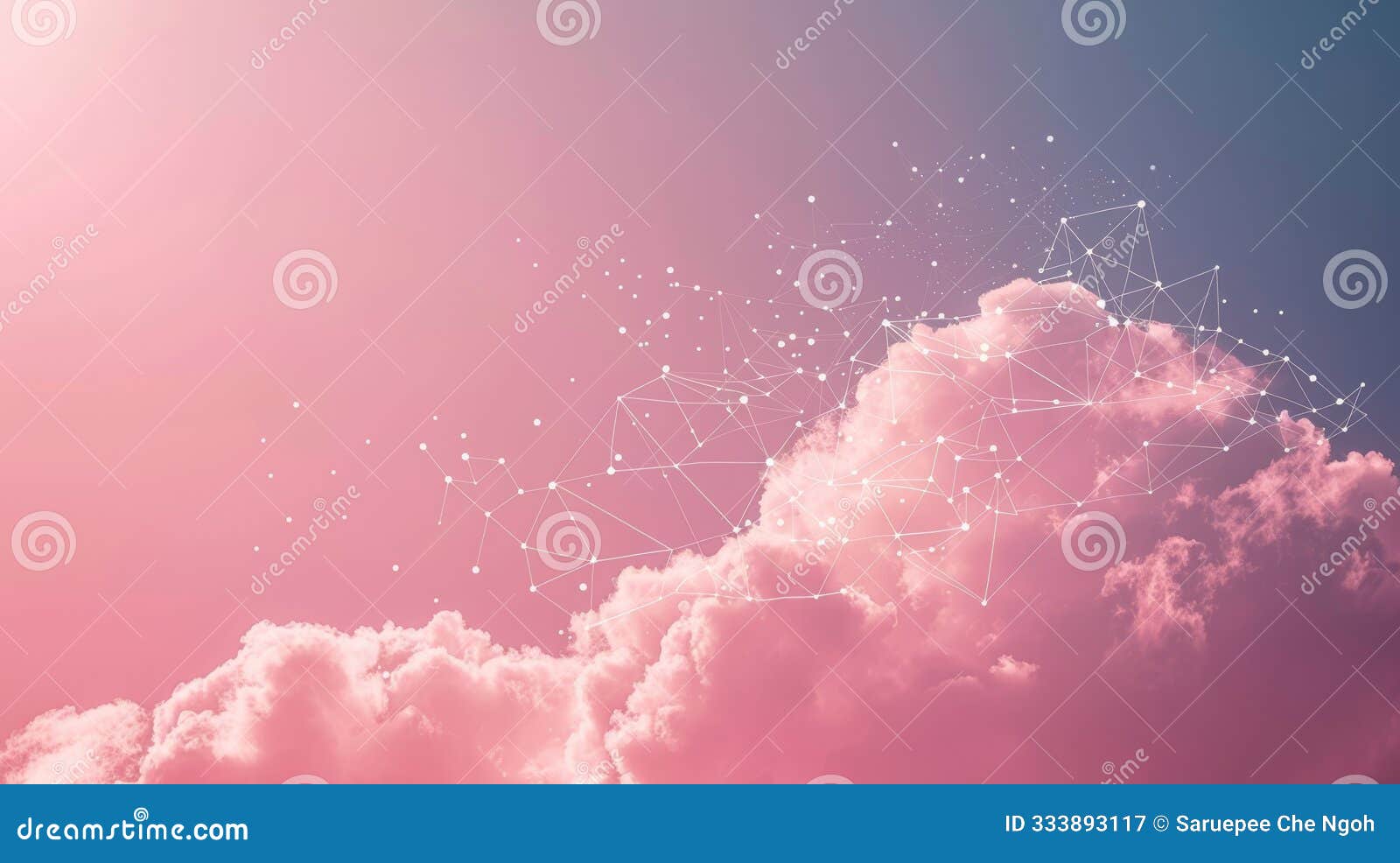 Frame Border Background of Cloud Computing Concept with Digital Network ...