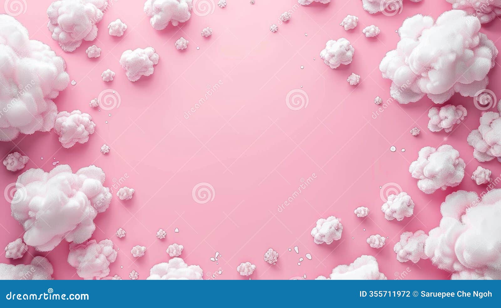 Frame Border Background of Cloud Computing Concept with Pink Sky and ...