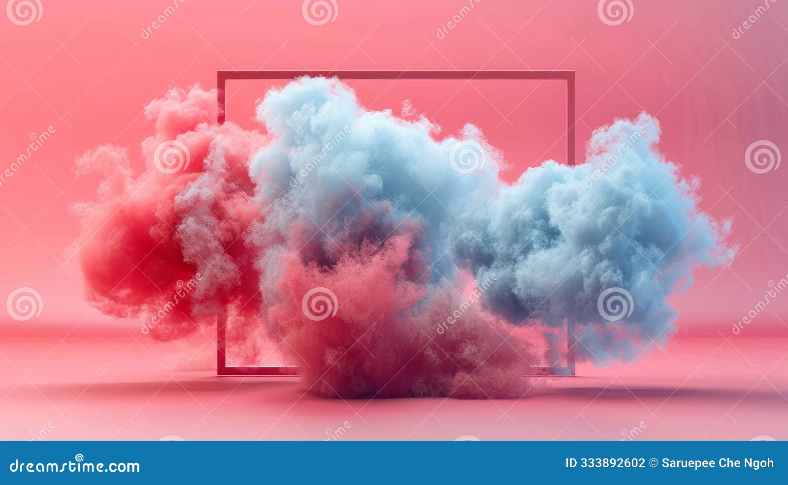 Frame Border Background of Cloud Computing Concept with Vibrant Pink ...