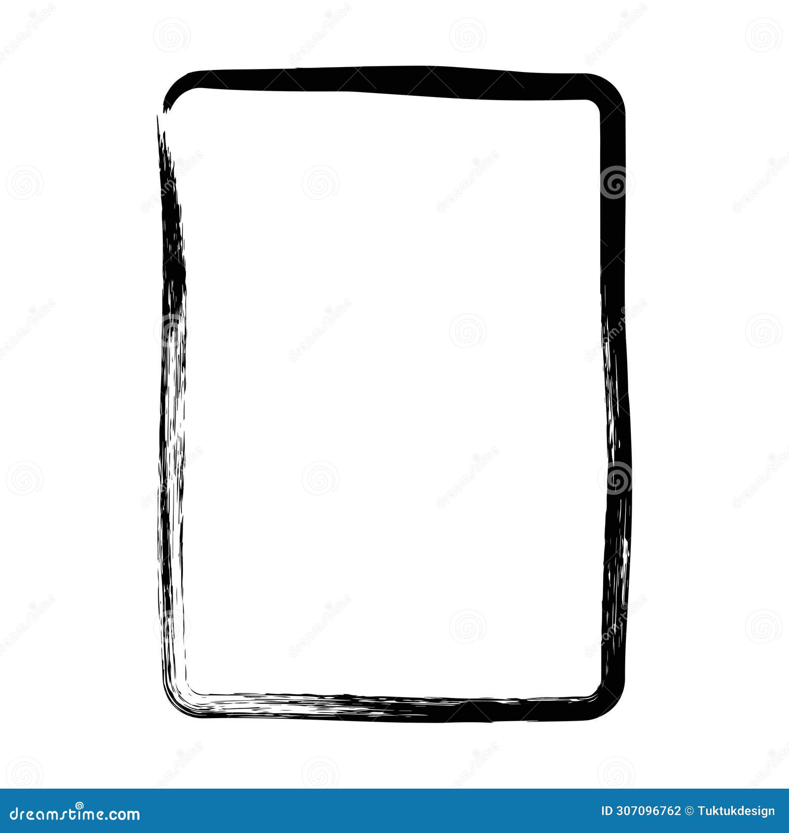 Frame Border Curved Grunge Shape Icon, Vertical Rectangle Decorative ...