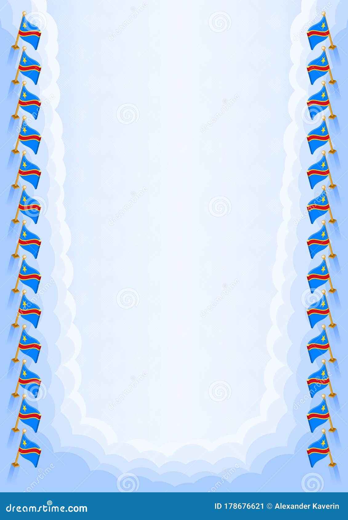Frame and Border with Democratic Republic of the Congo Flag Stock ...