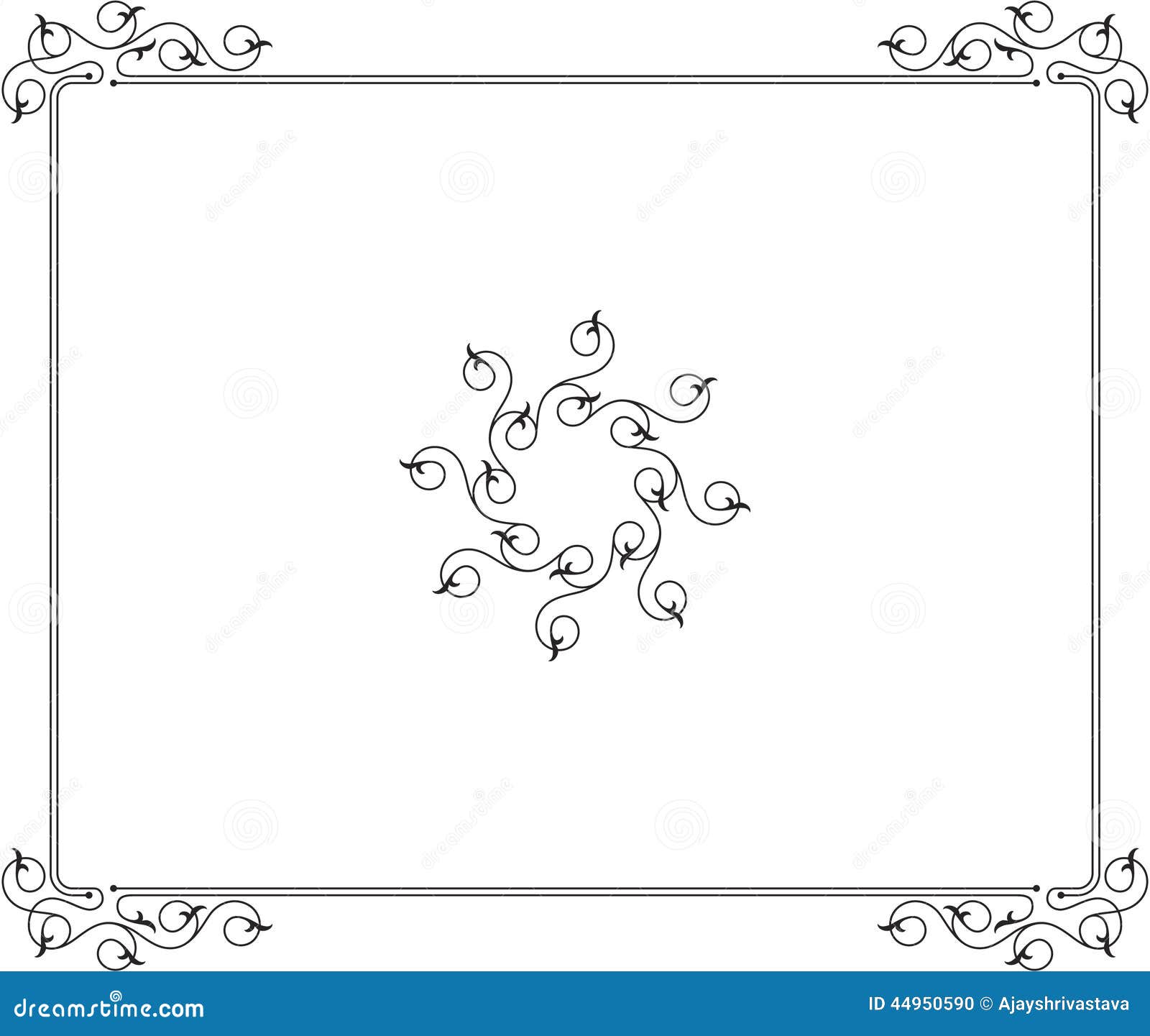 Frame Border Design stock vector. Illustration of elegance - 44950590