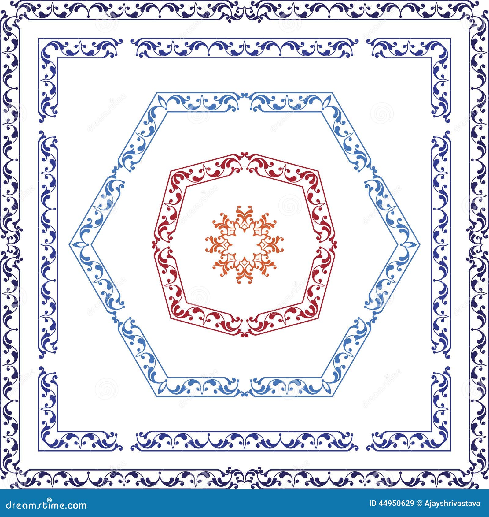 Frame Border Design stock vector. Illustration of beauty - 44950629