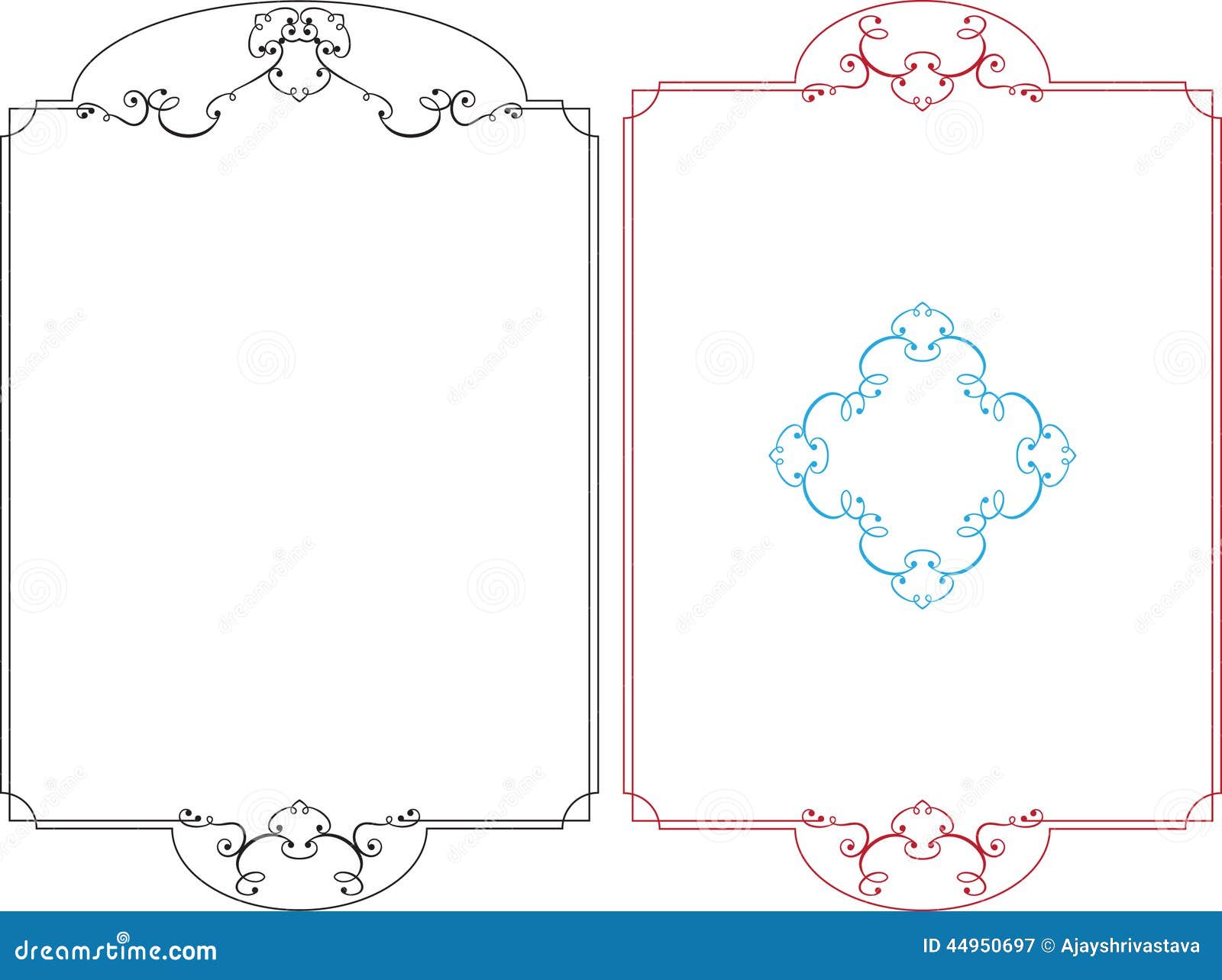Frame Border Design stock vector. Illustration of calligraphic - 44950697