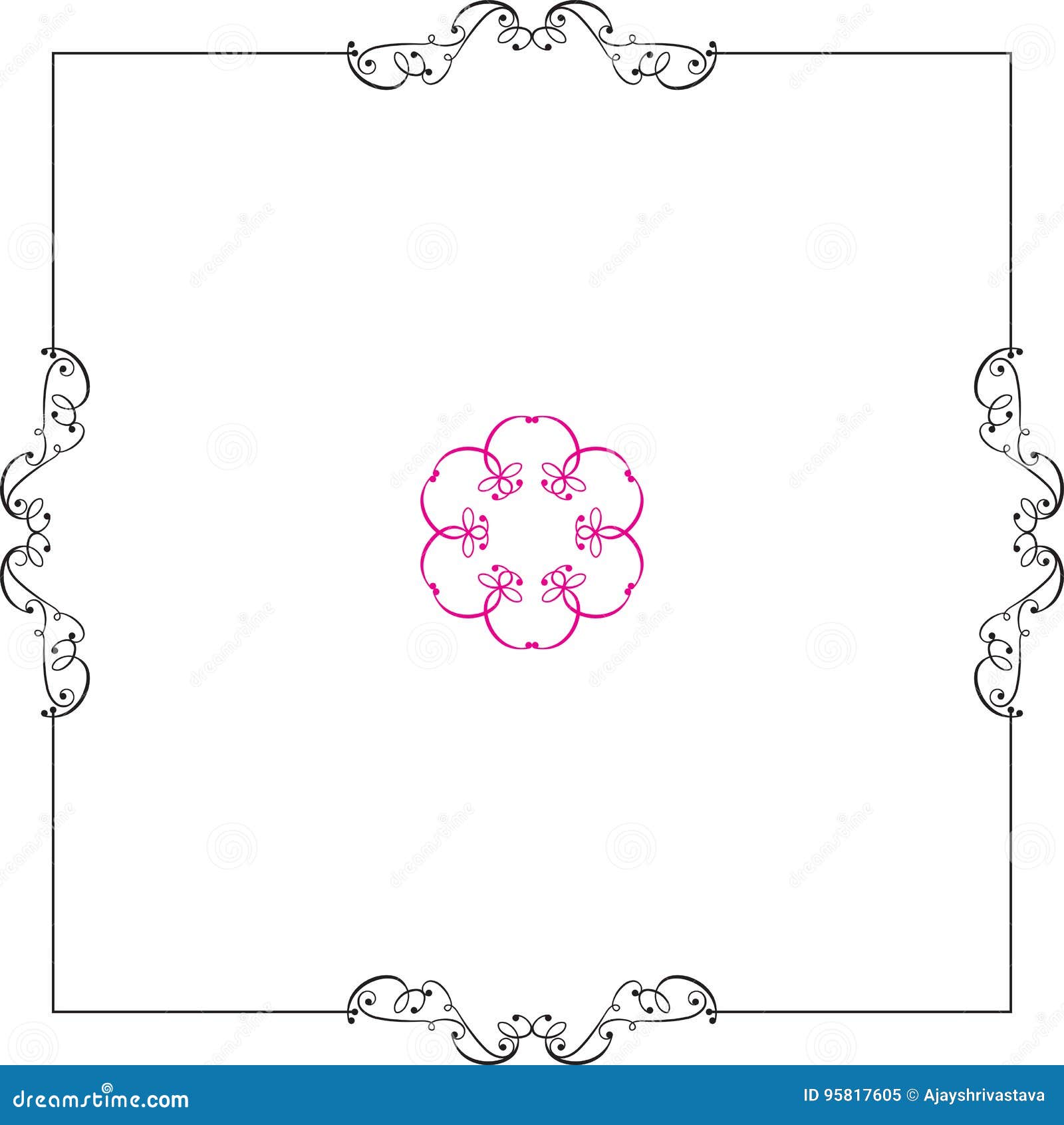 Frame Border Design stock vector. Illustration of artistic - 95817605