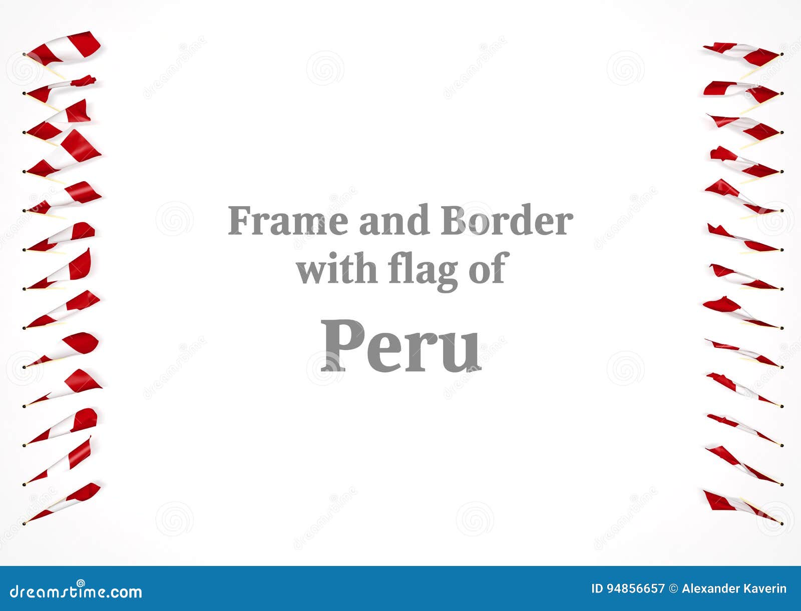 Frame and Border with Flag of Peru. 3d Illustration Stock Illustration ...