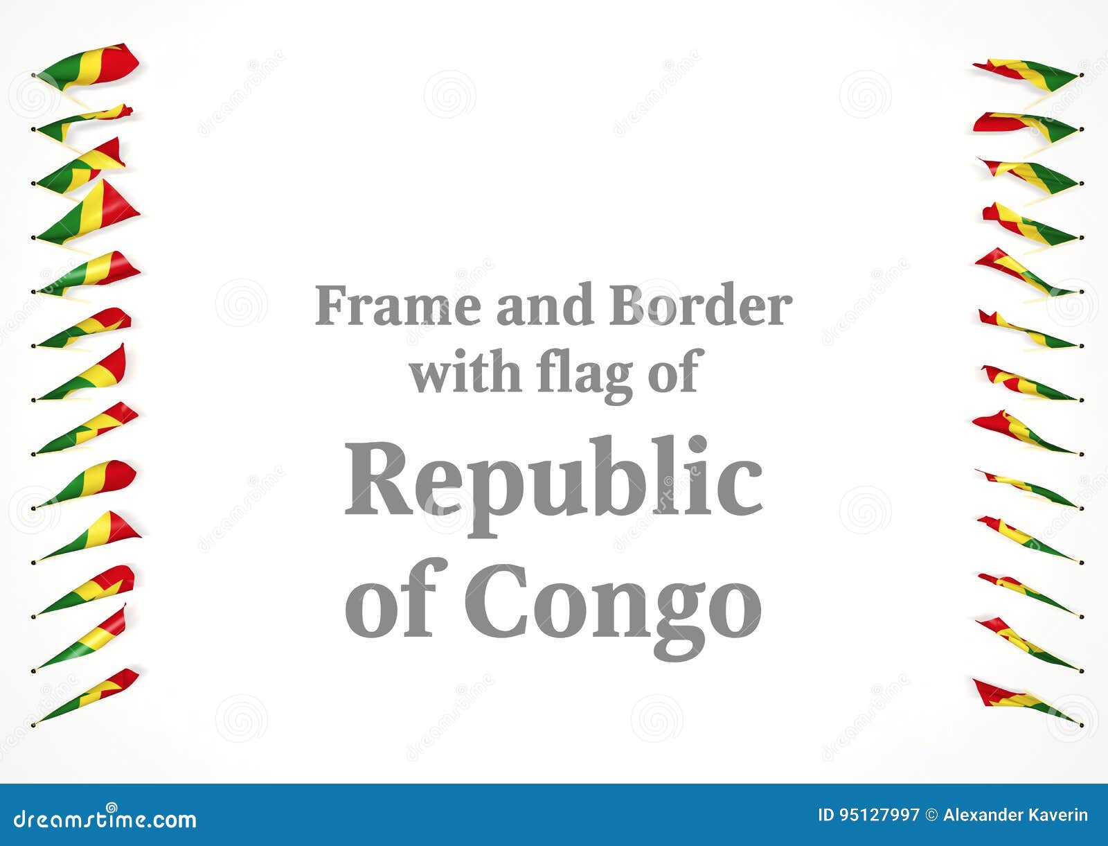 Frame and Border with Flag of Republic of Congo. 3d Illustration Stock ...