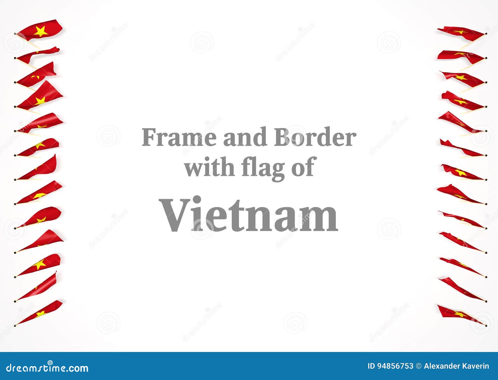 Frame and Border with Flag of Vietnam. 3d Illustration Stock ...