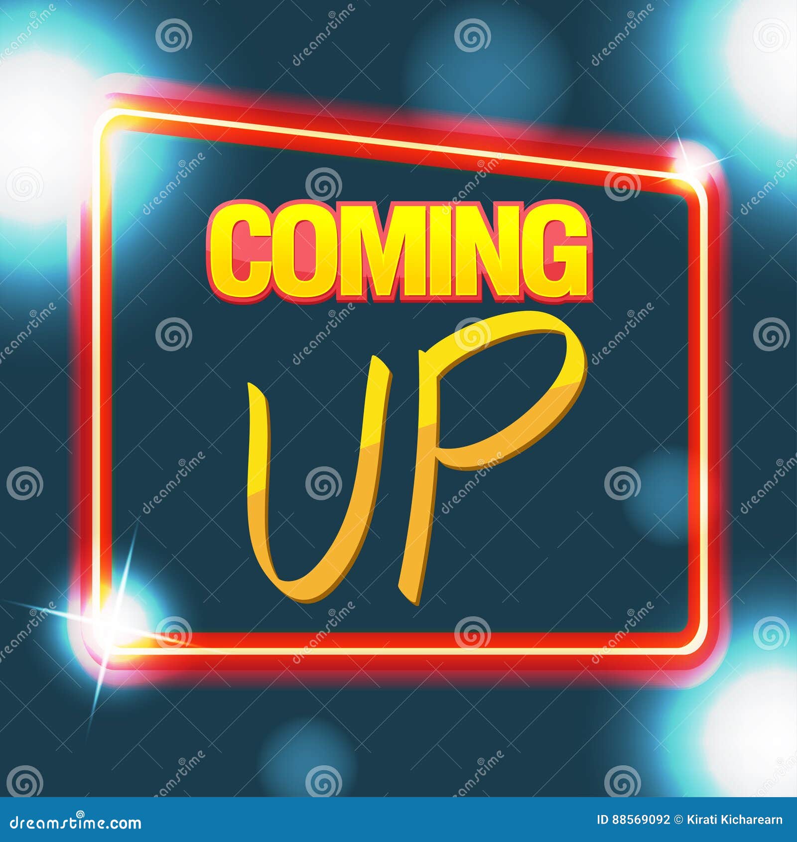 Frame Border Glow Light Coming Up Vector Stock Illustration ...