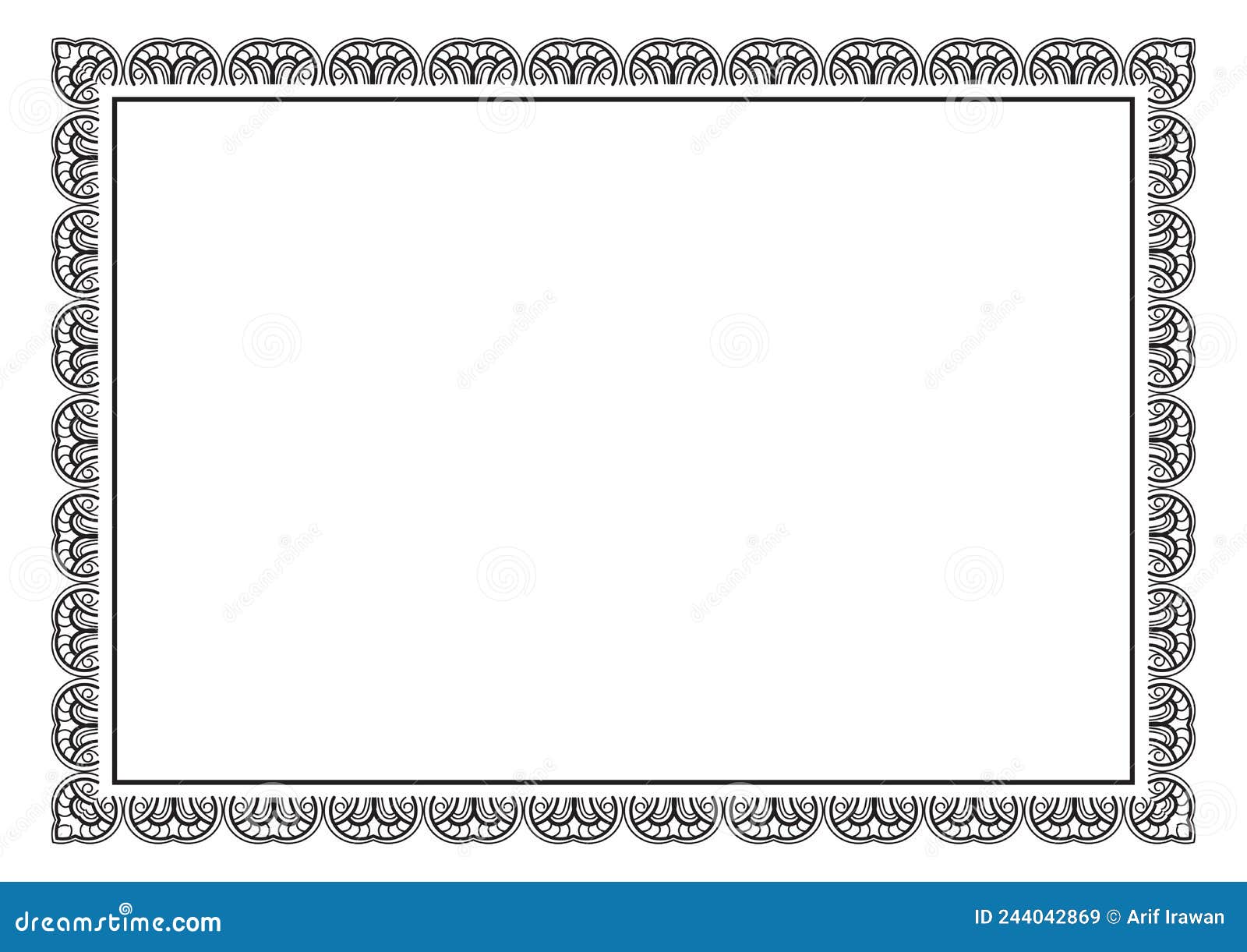 Frame Border Line Page Cover Book Vector Vintage Simple Stock Vector ...