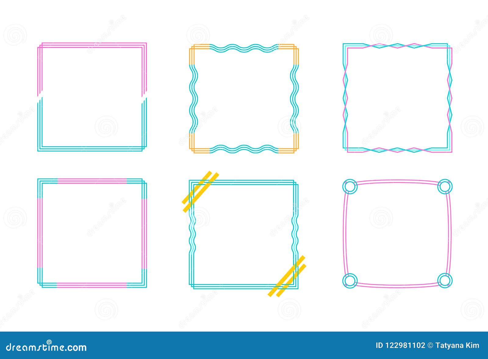 Frame Border Line Page Vector Simple. Modern Vector Frame Minimalism ...