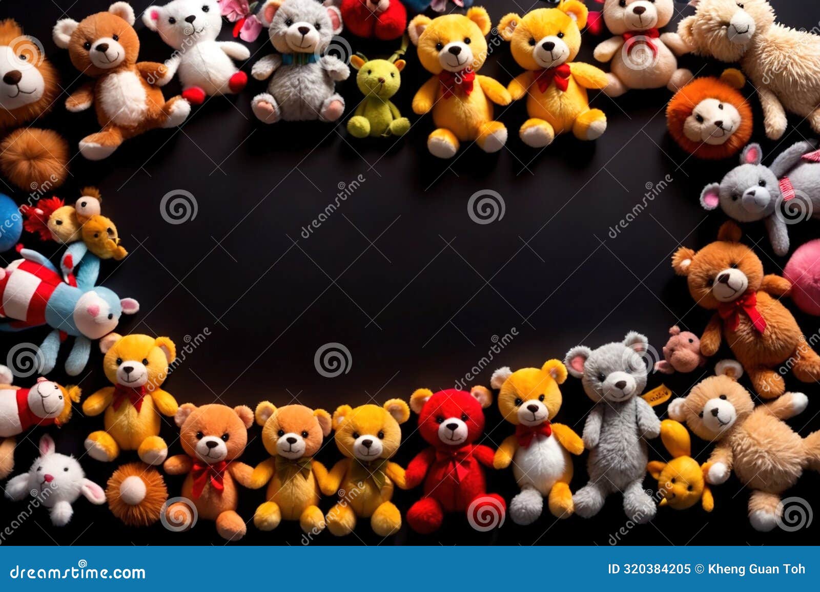Frame Border Made of Stuffed Animals, Child Kid Concept Background ...