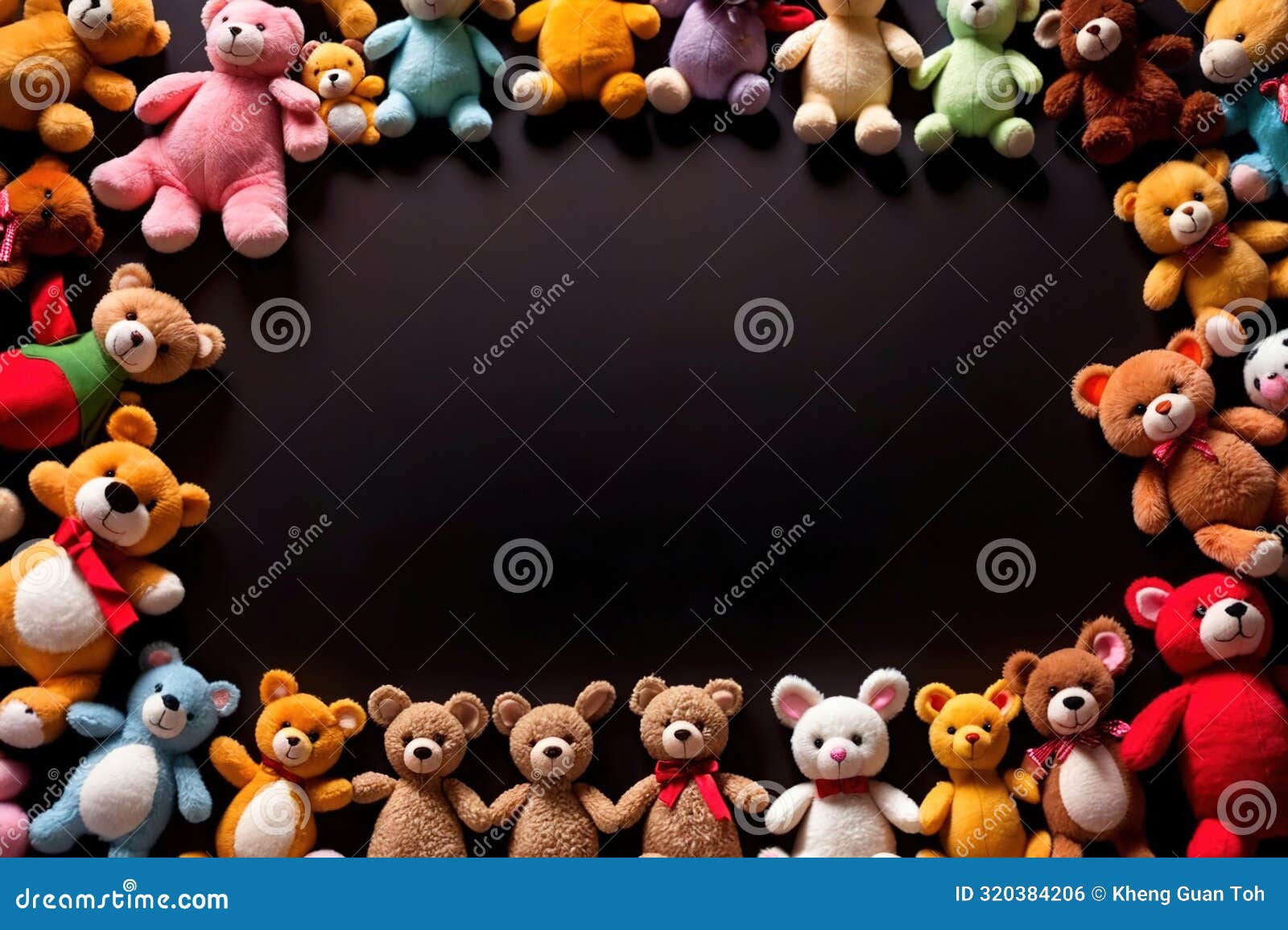 Frame Border Made of Stuffed Animals, Child Kid Concept Background ...