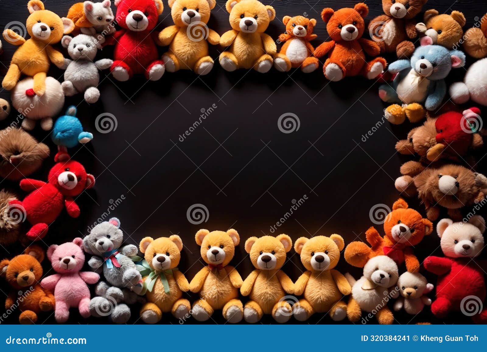 Frame Border Made of Stuffed Animals, Child Kid Concept Background ...