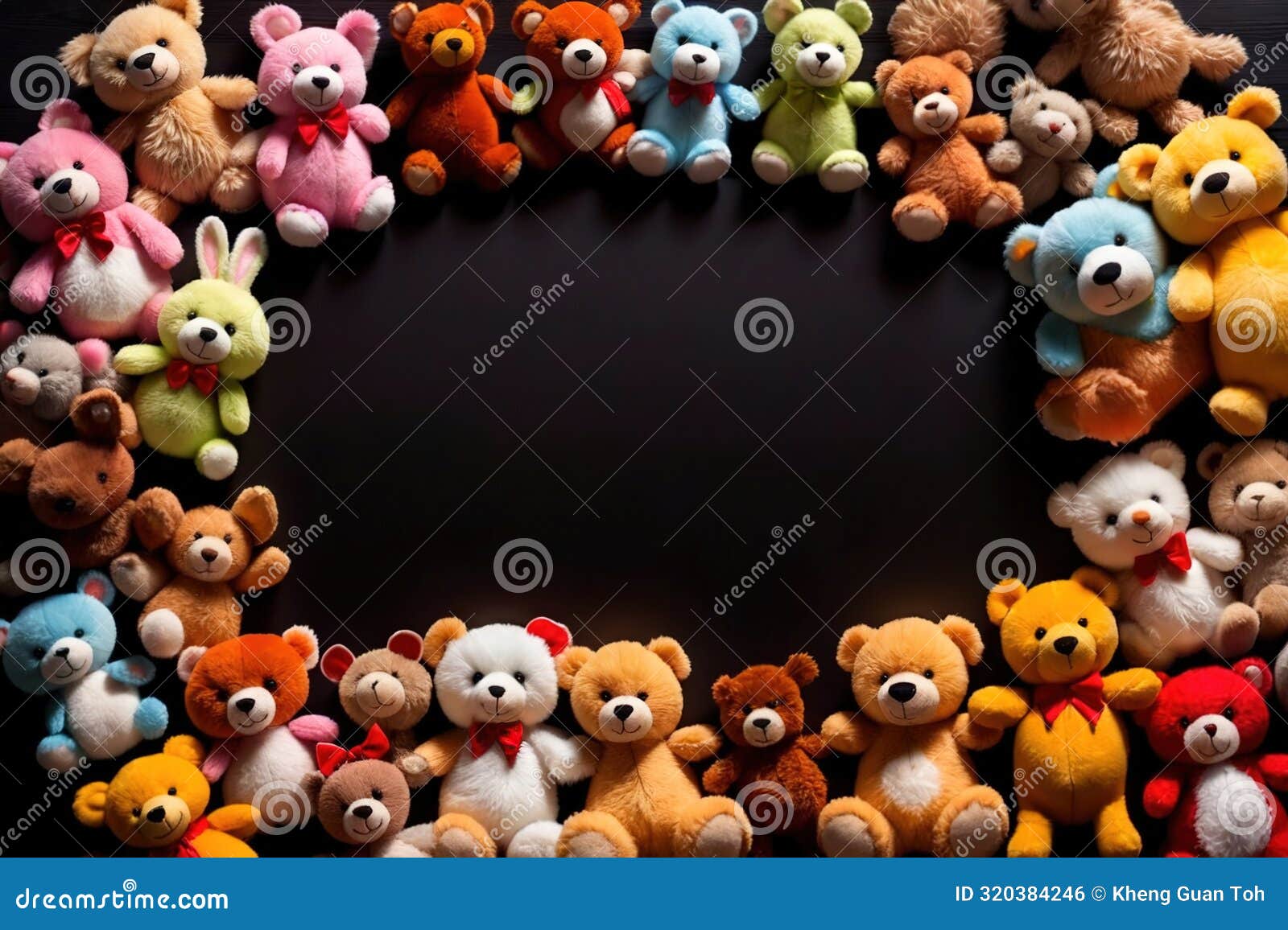 Frame Border Made of Stuffed Animals, Child Kid Concept Background ...