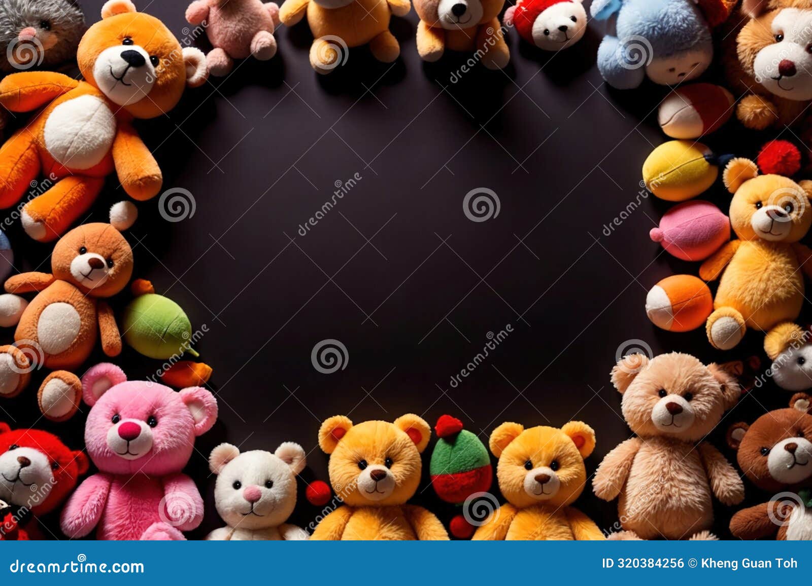 Frame Border Made of Stuffed Animals, Child Kid Concept Background ...