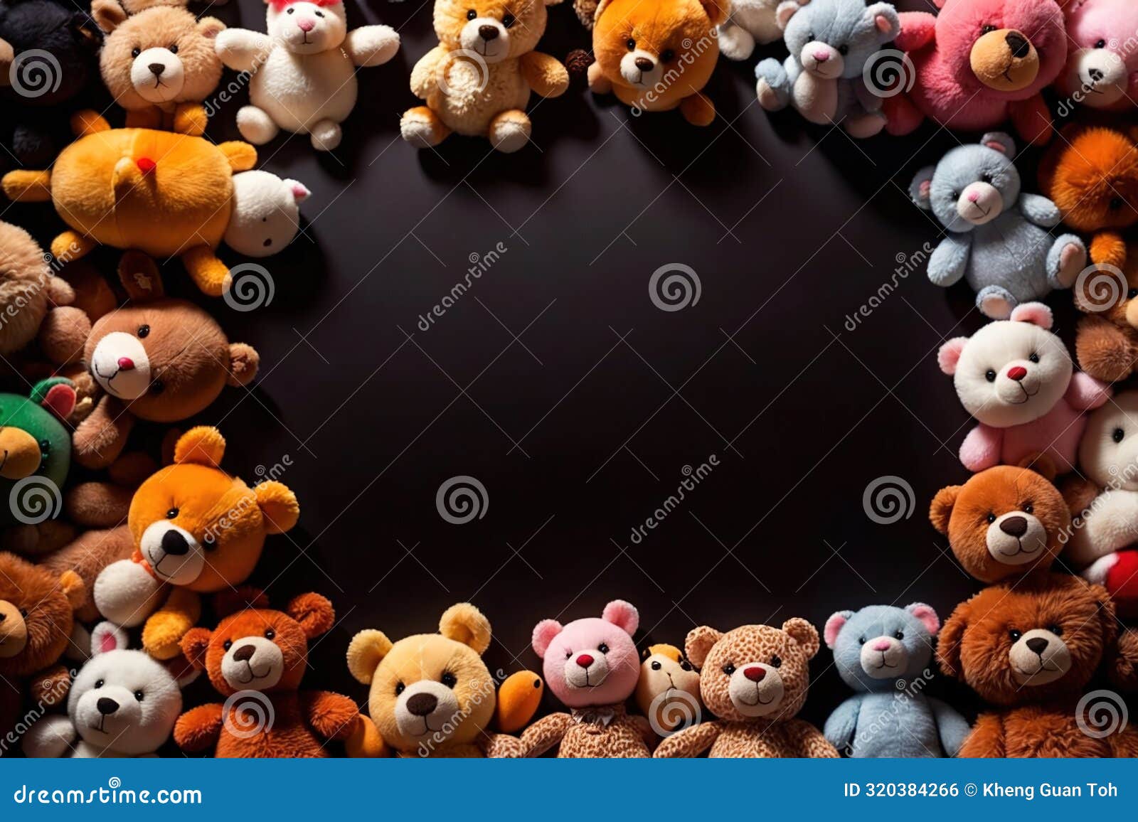 Frame Border Made of Stuffed Animals, Child Kid Concept Background ...