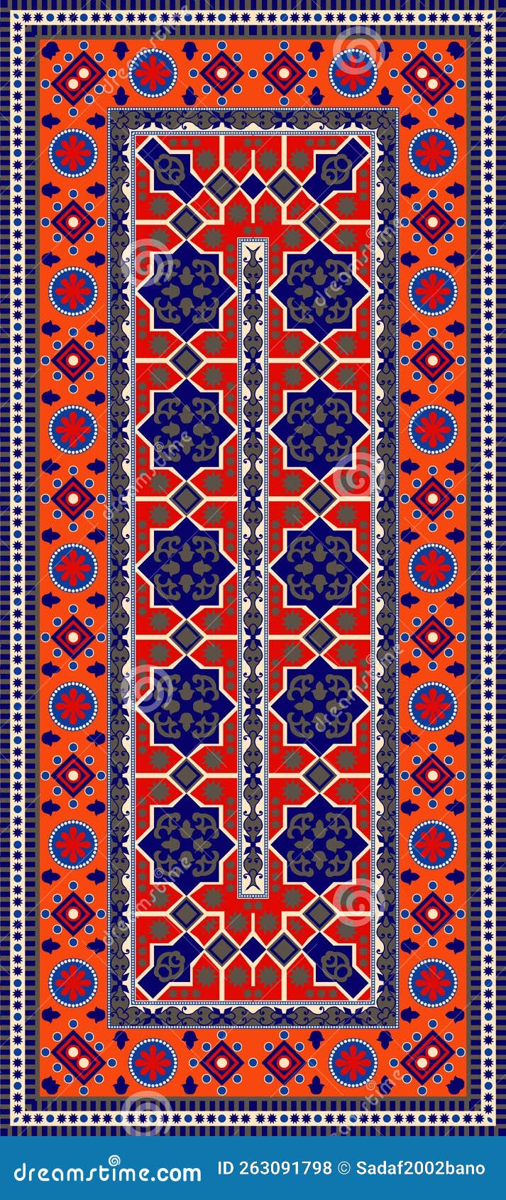 Frame Border with Red Background in Sindhi Ajrak Style, Vector ... Frame Border with Red Background in Sindhi Ajrak Style, Vector ...