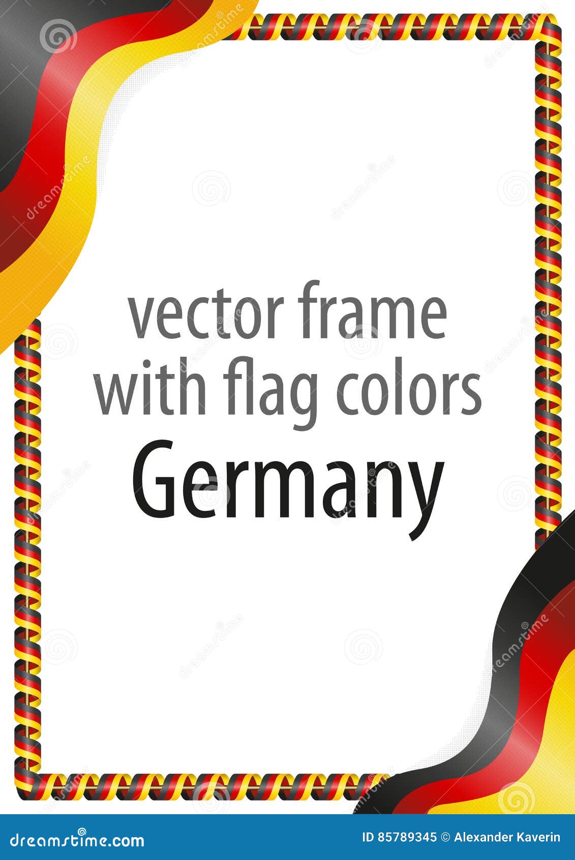 Frame and Border of Ribbon with the Colors of the Germany Flag Stock ...