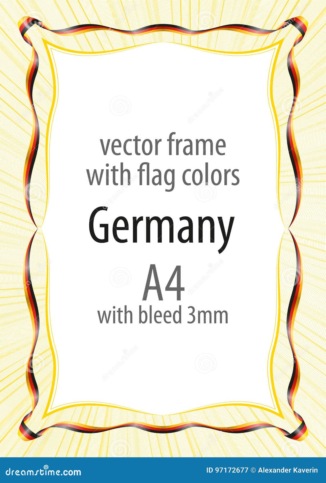 Frame and Border of Ribbon with the Colors of the Germany Flag Stock ...