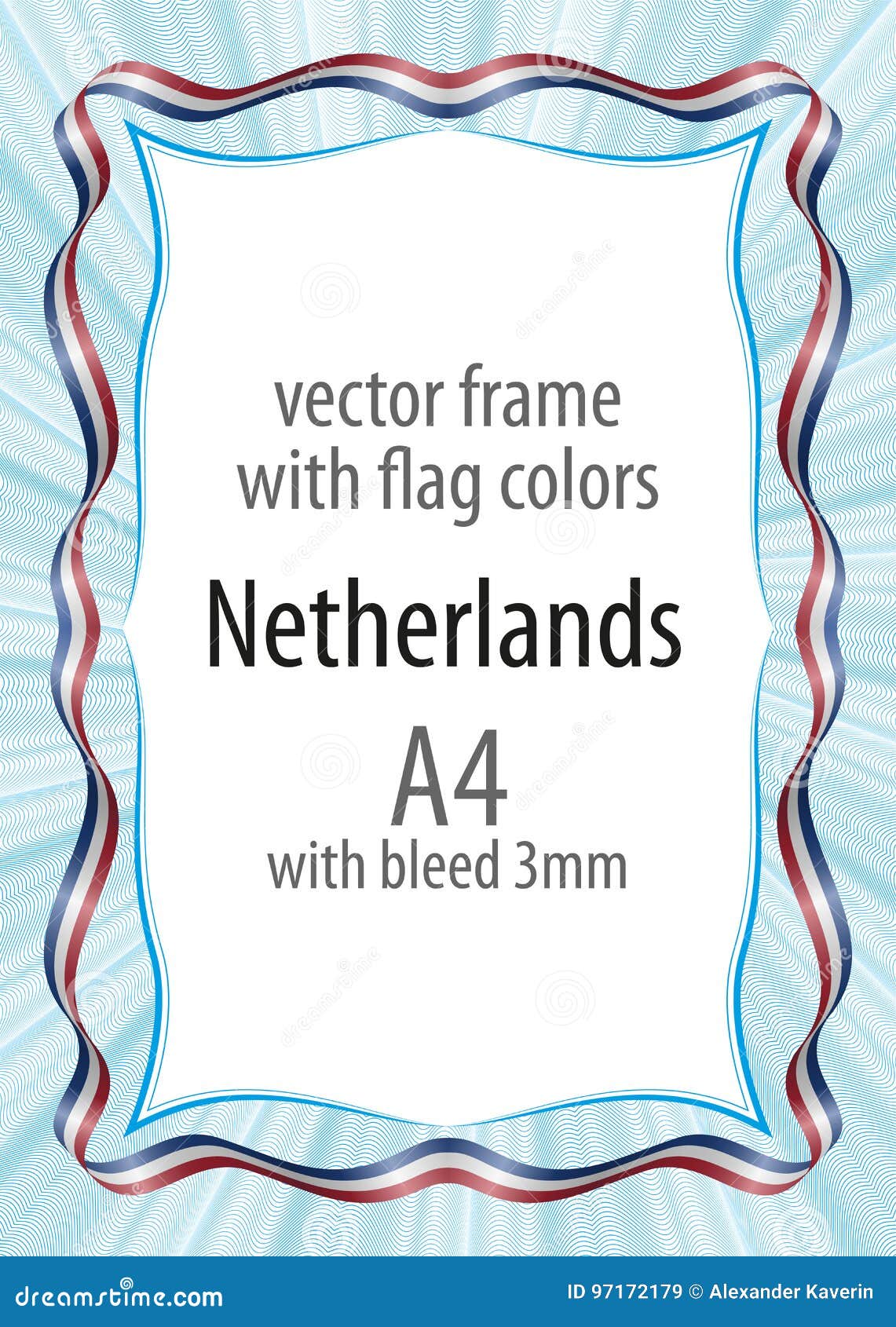 Frame and Border of Ribbon with the Colors of the Netherlands Fl Stock ...
