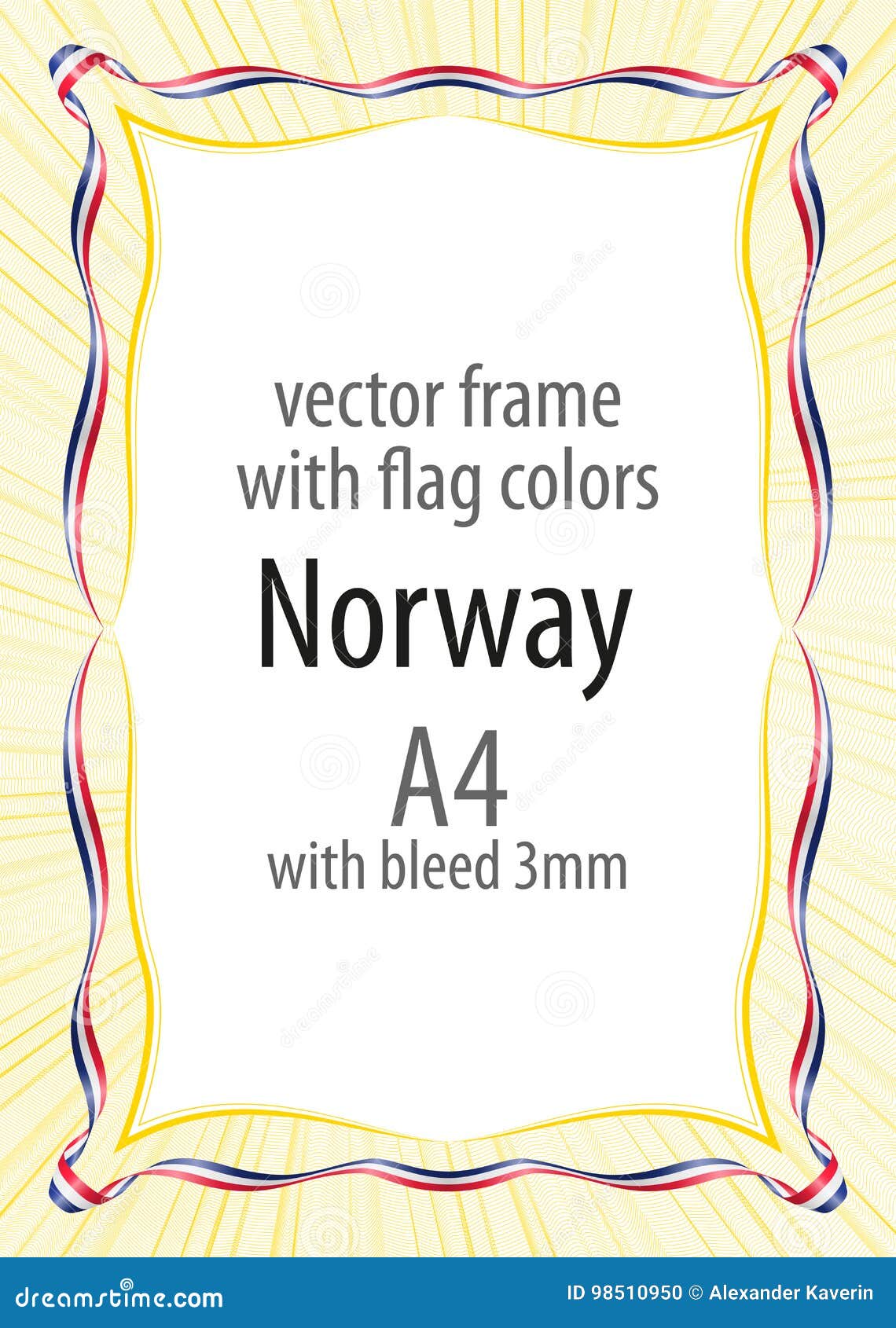 Frame and Border of Ribbon with the Colors of the Norway Flag Stock ...