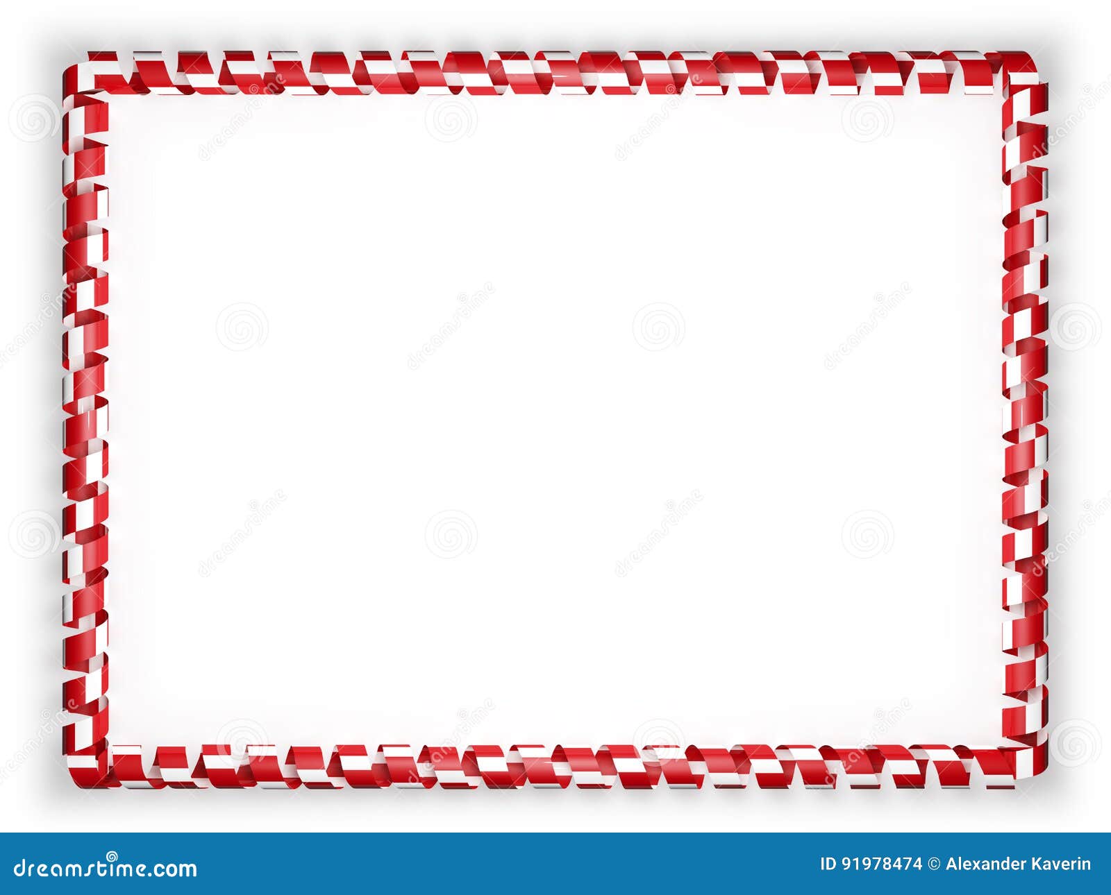Frame and Border of Ribbon with the Peru Flag. 3d Illustration Stock ...