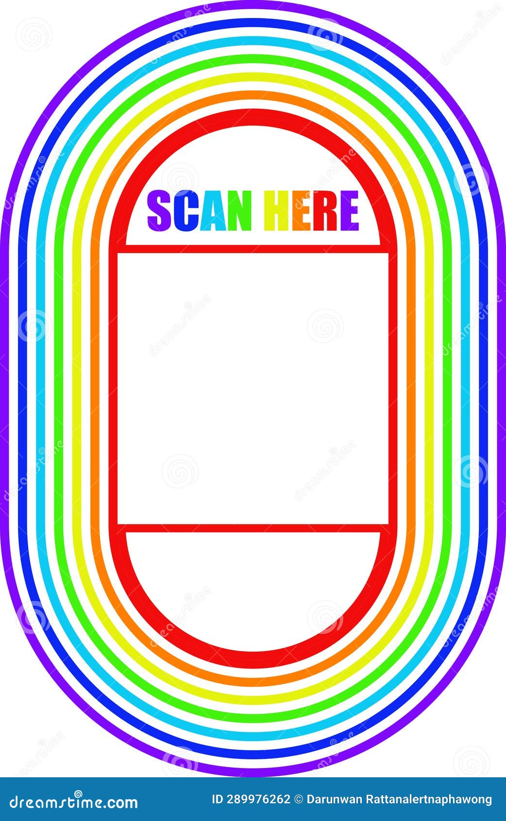 Frame Border Square Qr Code Scan For Retail Shop Rainbow Pride And ...