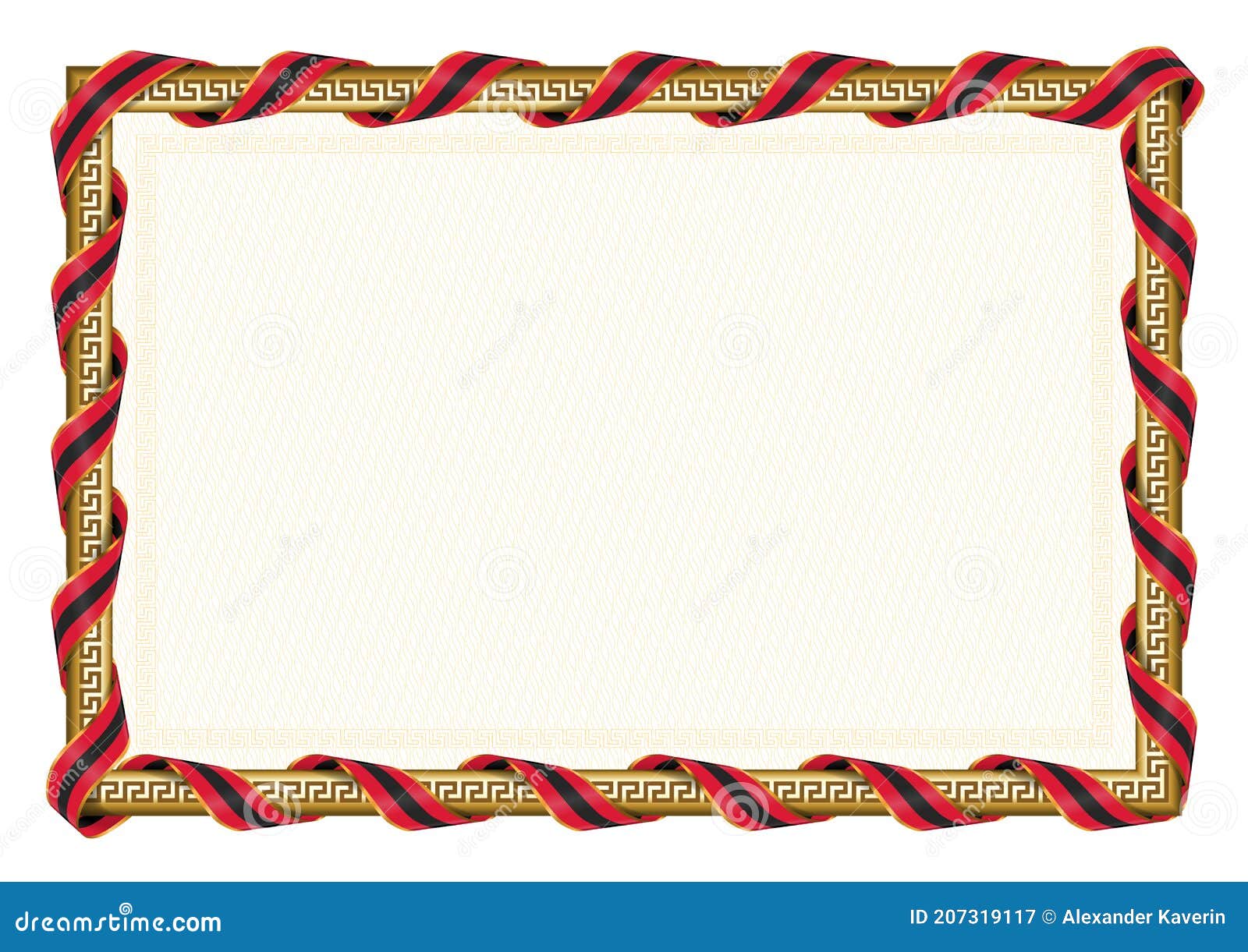 Frame And Border With Trinidad And Tobago Flag Stock Vector