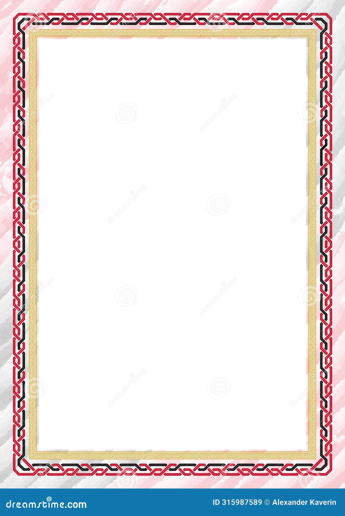 Frame And Border With Trinidad And Tobago Flag Stock Illustration