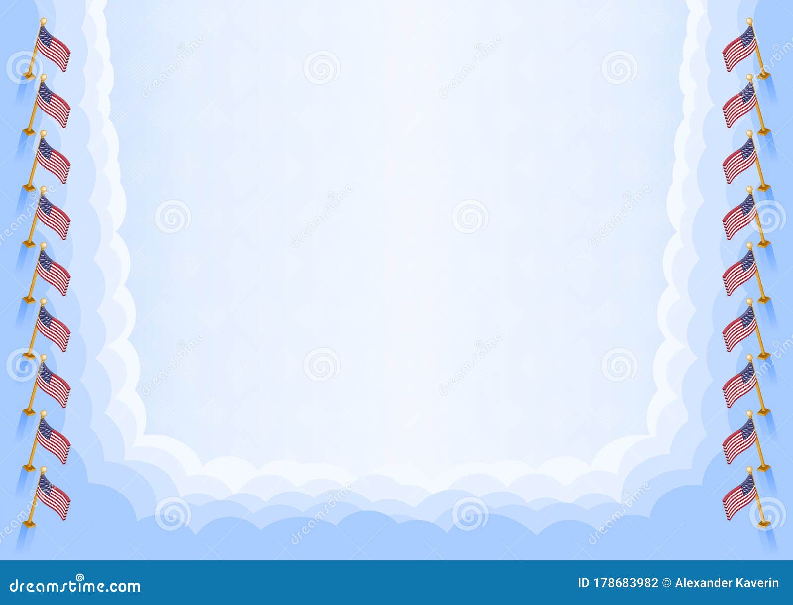 Frame and Border with United States Flag Stock Vector - Illustration of ...