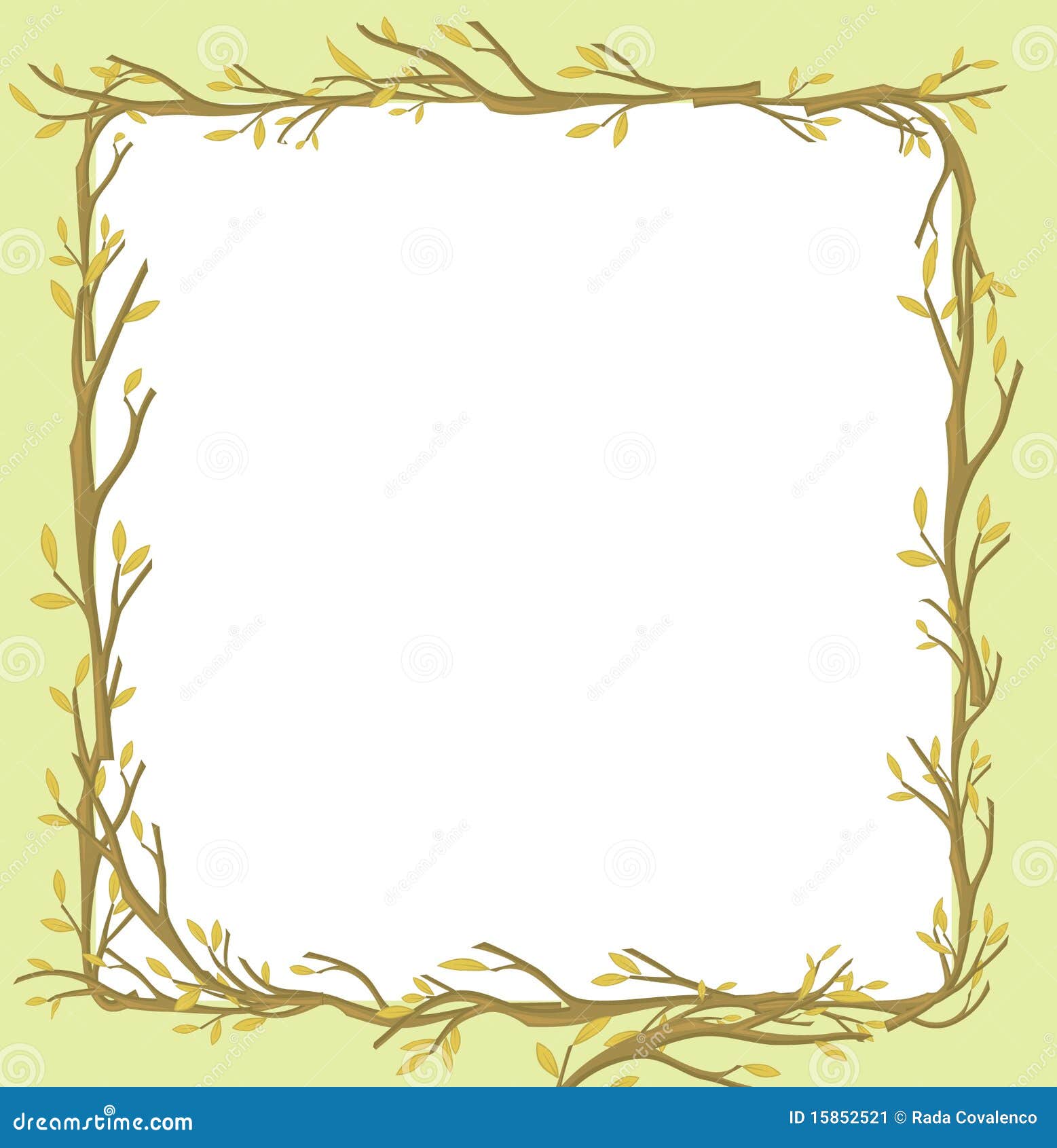Frame of branches stock vector. Illustration of border - 15852521