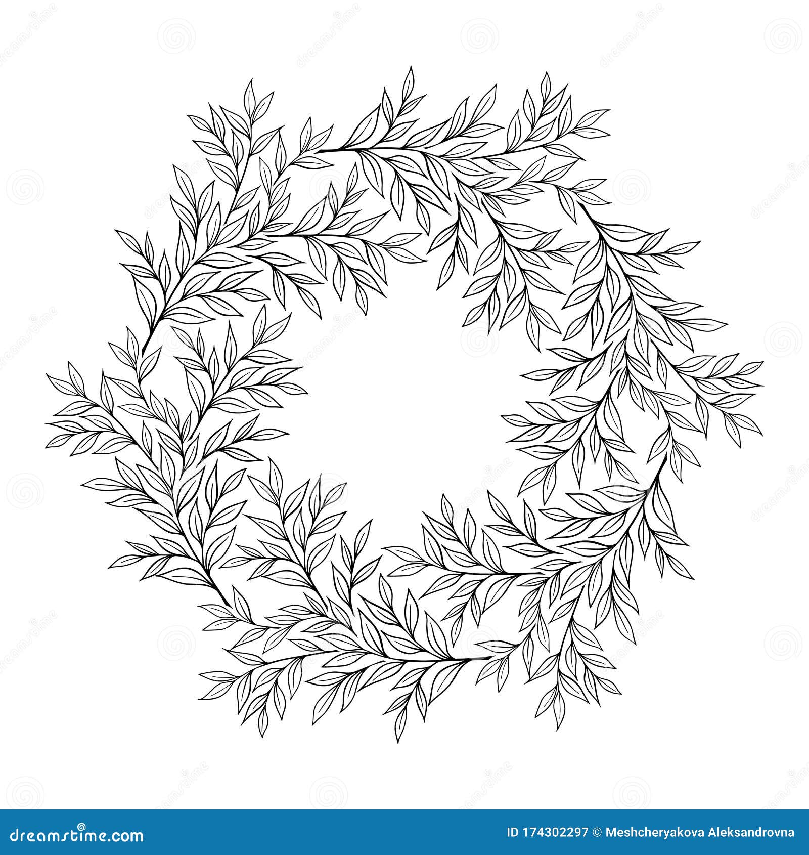 Frame From Branches Tree, Silhouette Of Branches Different Trees ...