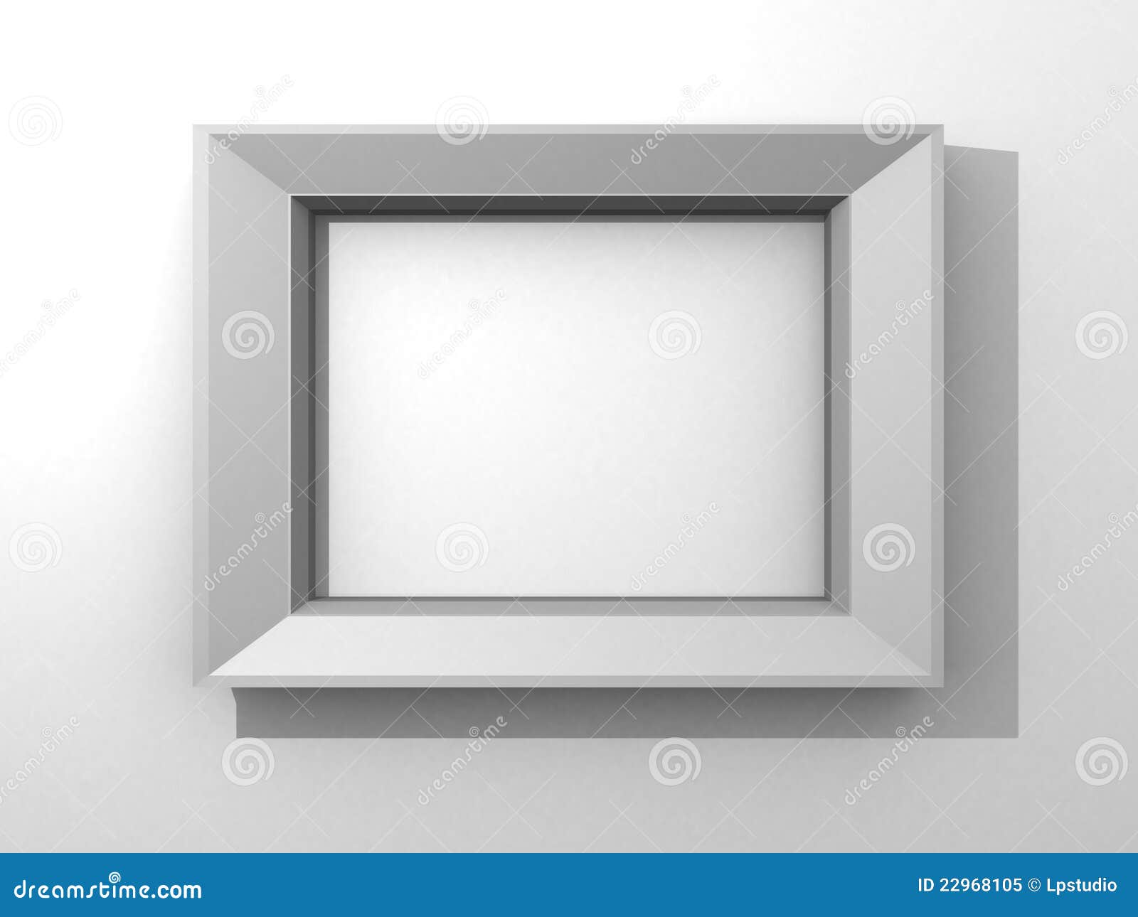 Frame branco da foto. ilustração stock. Ilustração de quadrado - 22968105