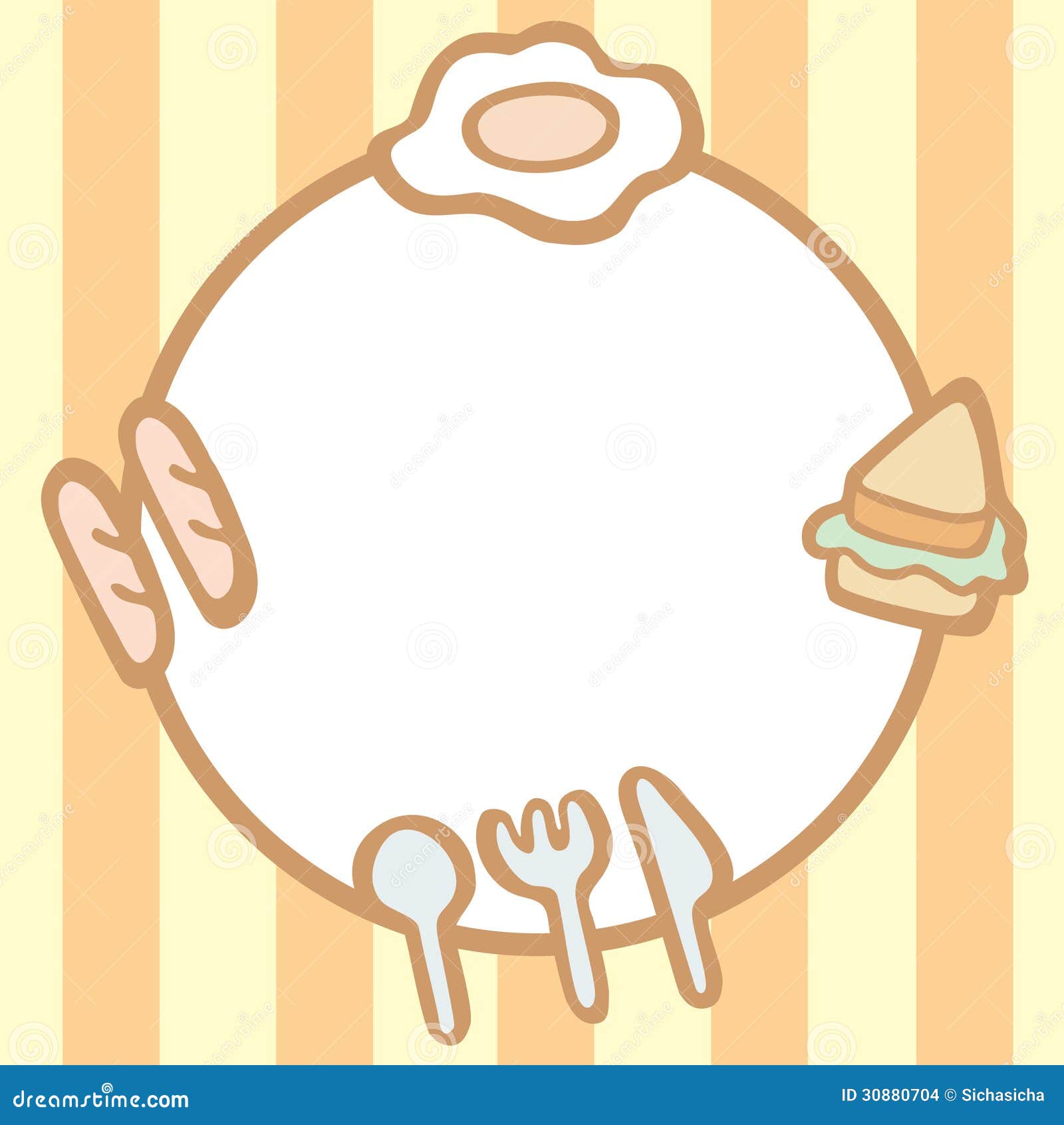 Frame of Breakfast Background with Space for Your Text Stock Vector ...