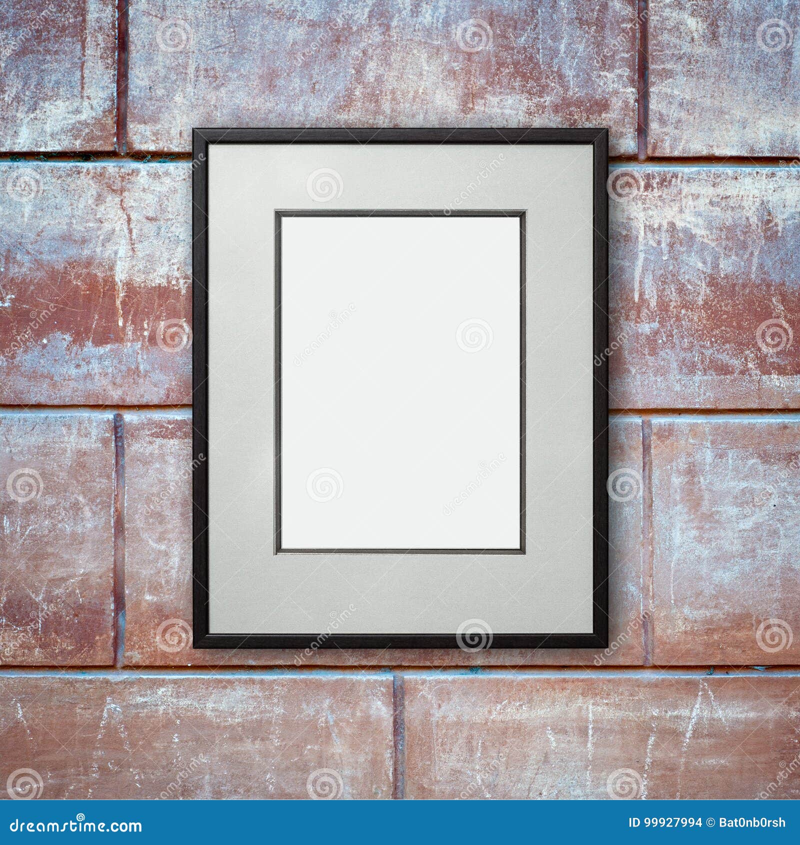 Frame on the brick wall stock photo. Image of design - 99927994