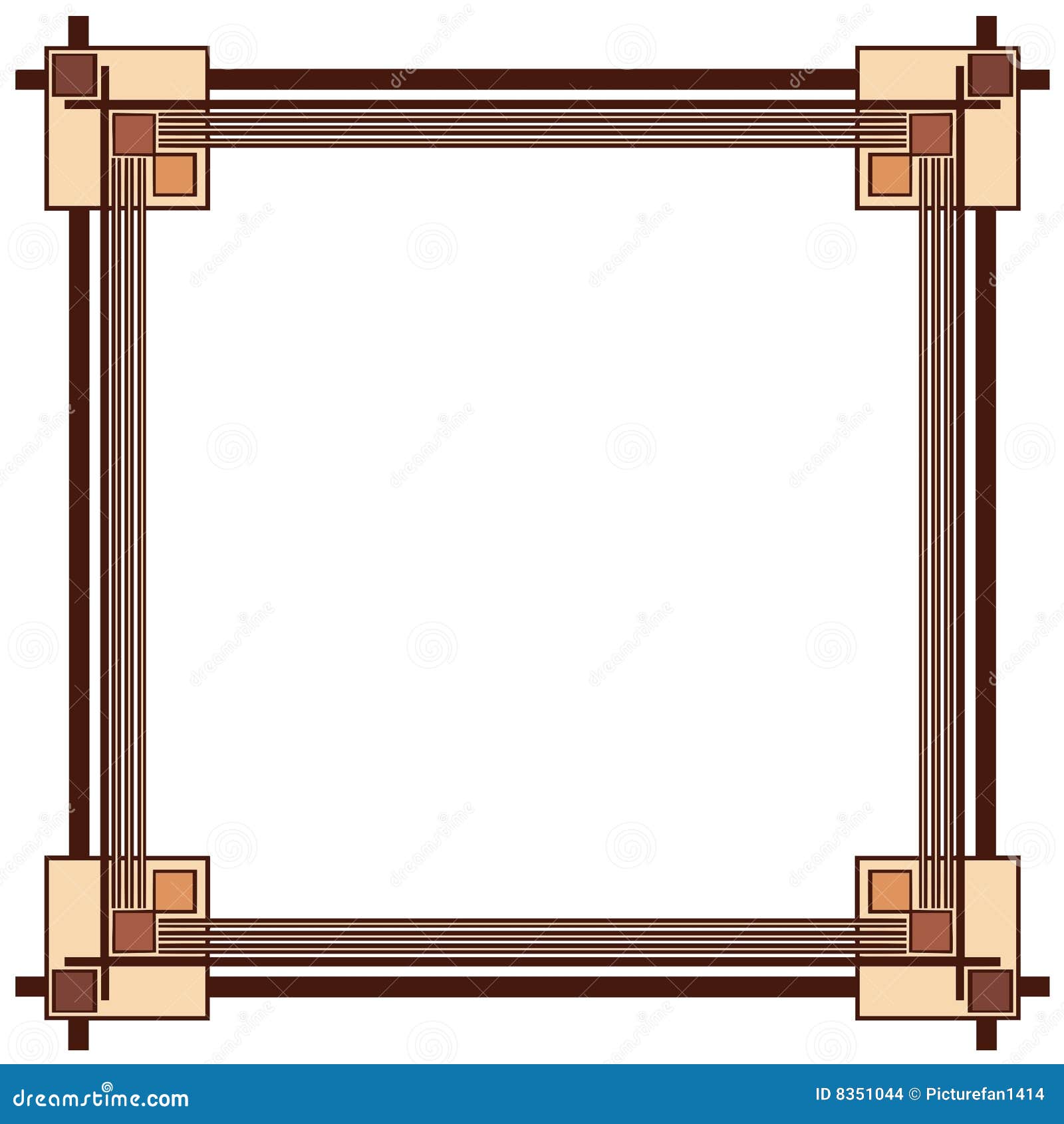 Frame brown stock illustration. Illustration of interior - 8351044