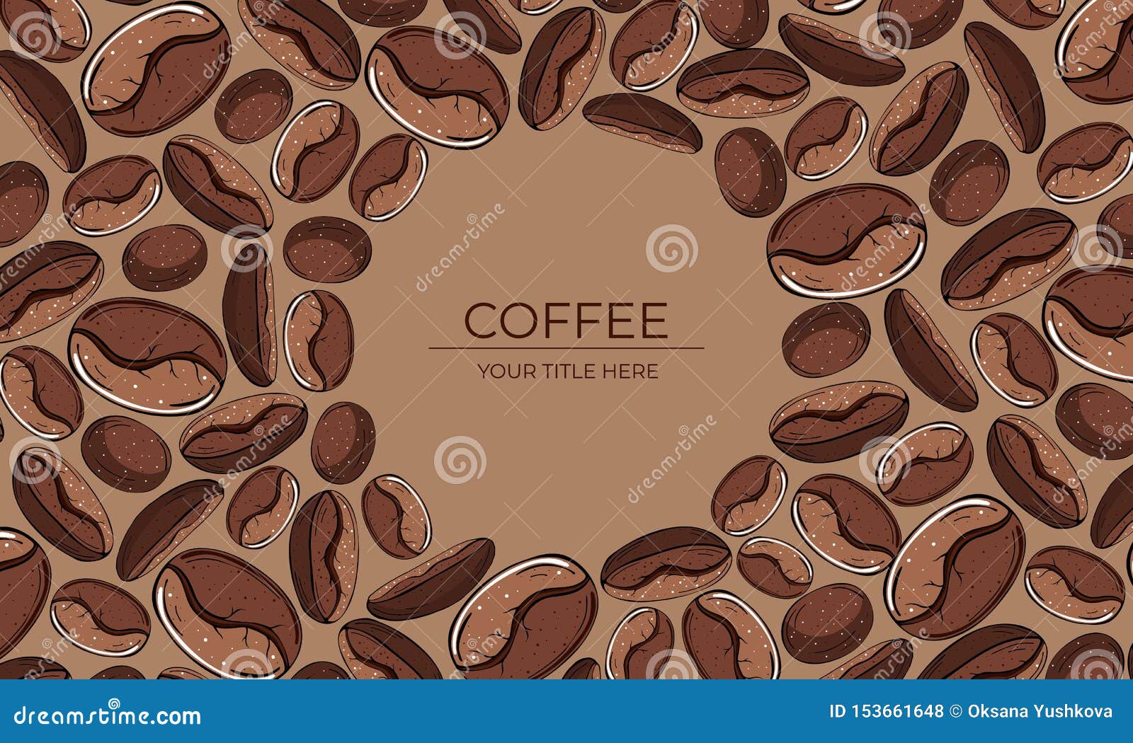 Frame of Brown Coffee Beans with Round Space for Text Stock ...