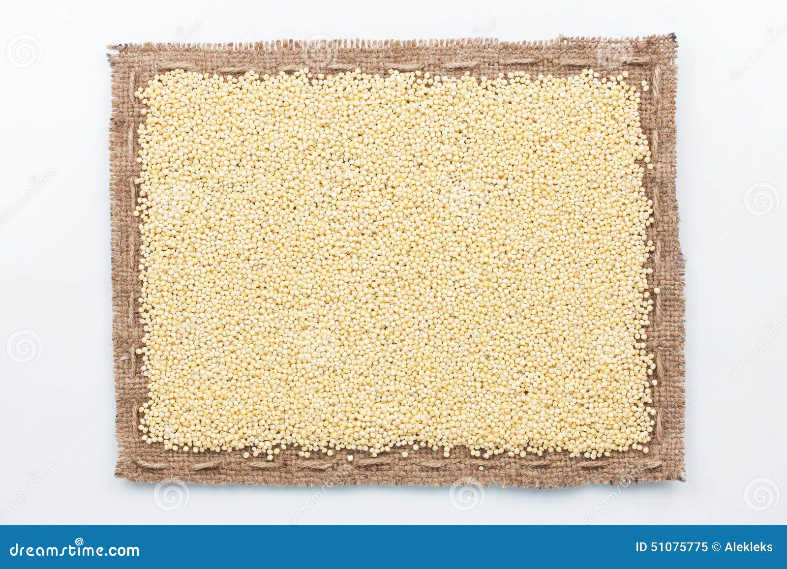 Frame of Burlap and Millet Grain Stock Image - Image of border, sack ...