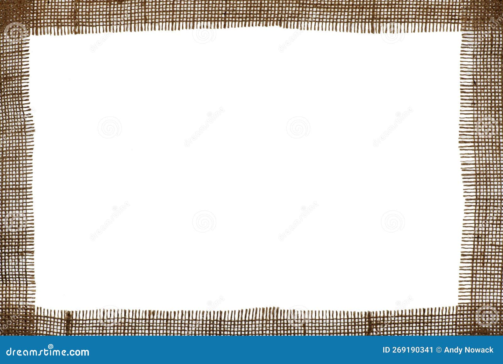 Frame of Burlap on White Irregular Ground Stock Image - Image of ...