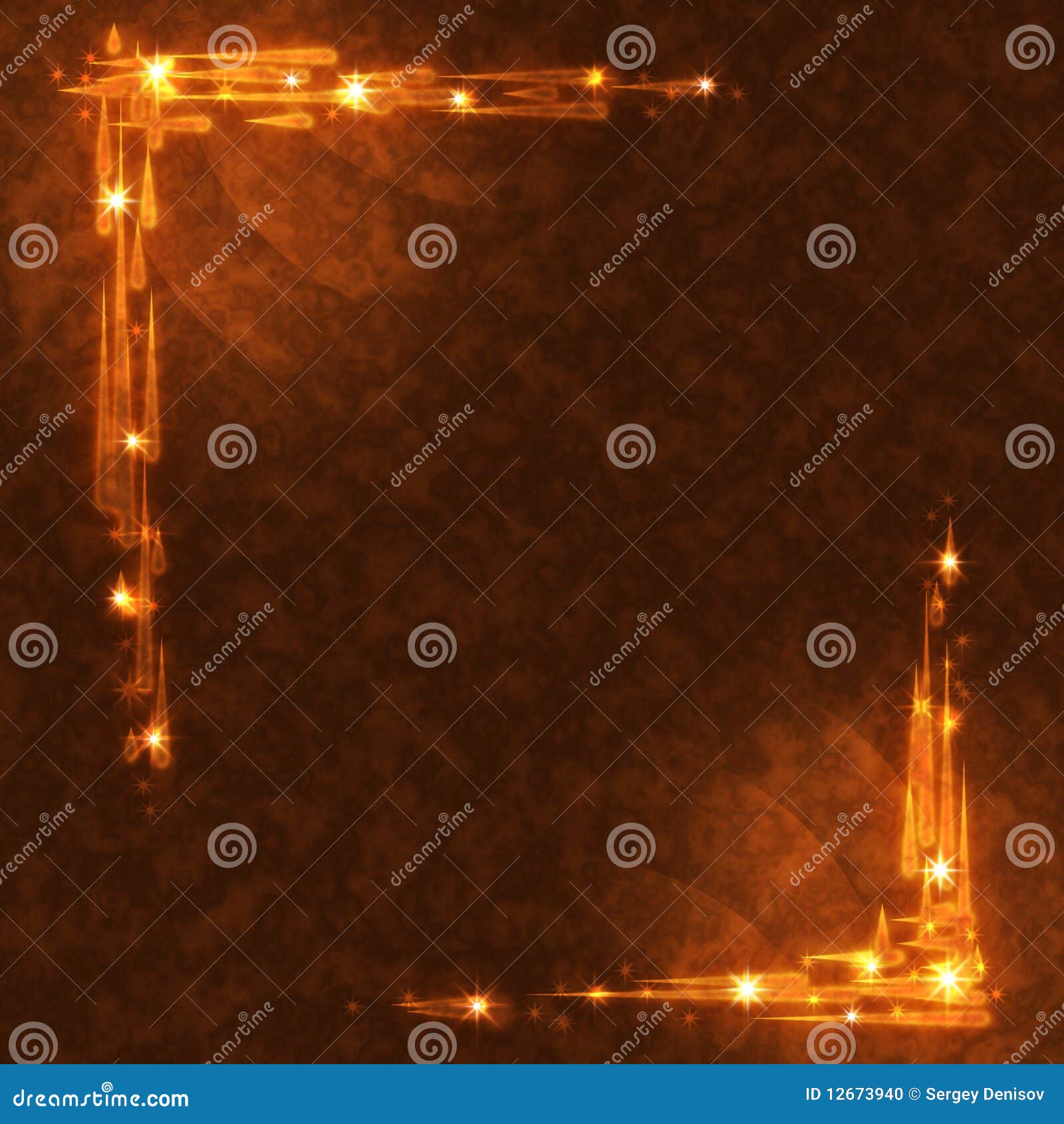 Frame of the Burning Elements Stock Illustration - Illustration of ...