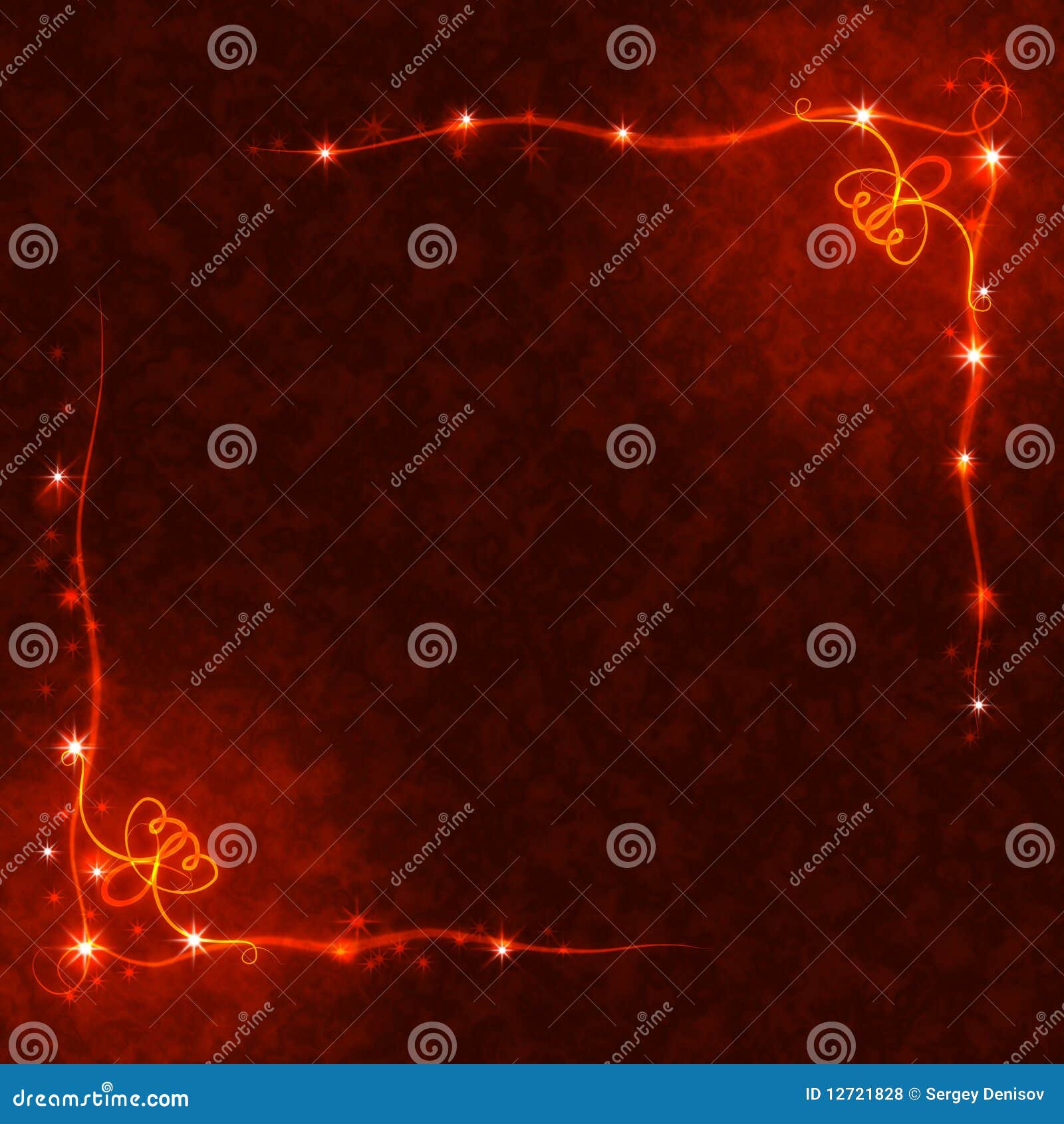 Frame of the Burning Elements Stock Illustration - Illustration of ...