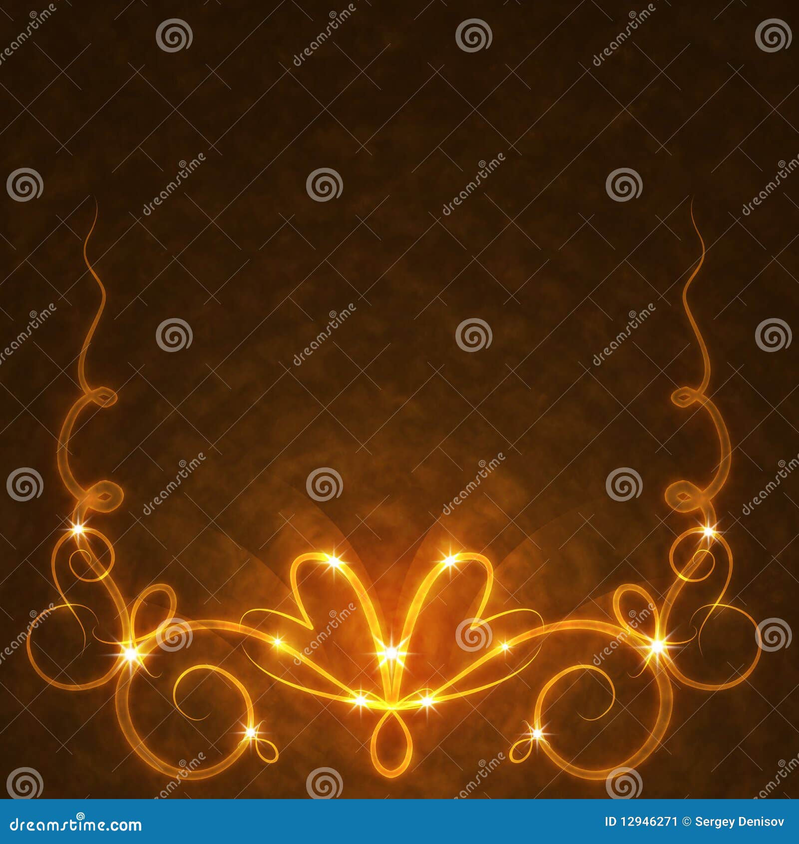 Frame of the Burning Elements Stock Illustration - Illustration of ...