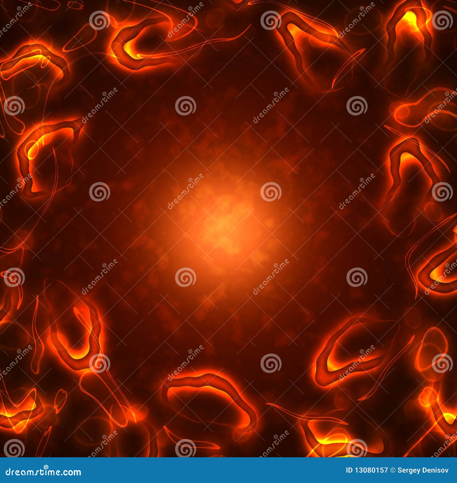 Frame of the Burning Elements Stock Illustration - Illustration of ...