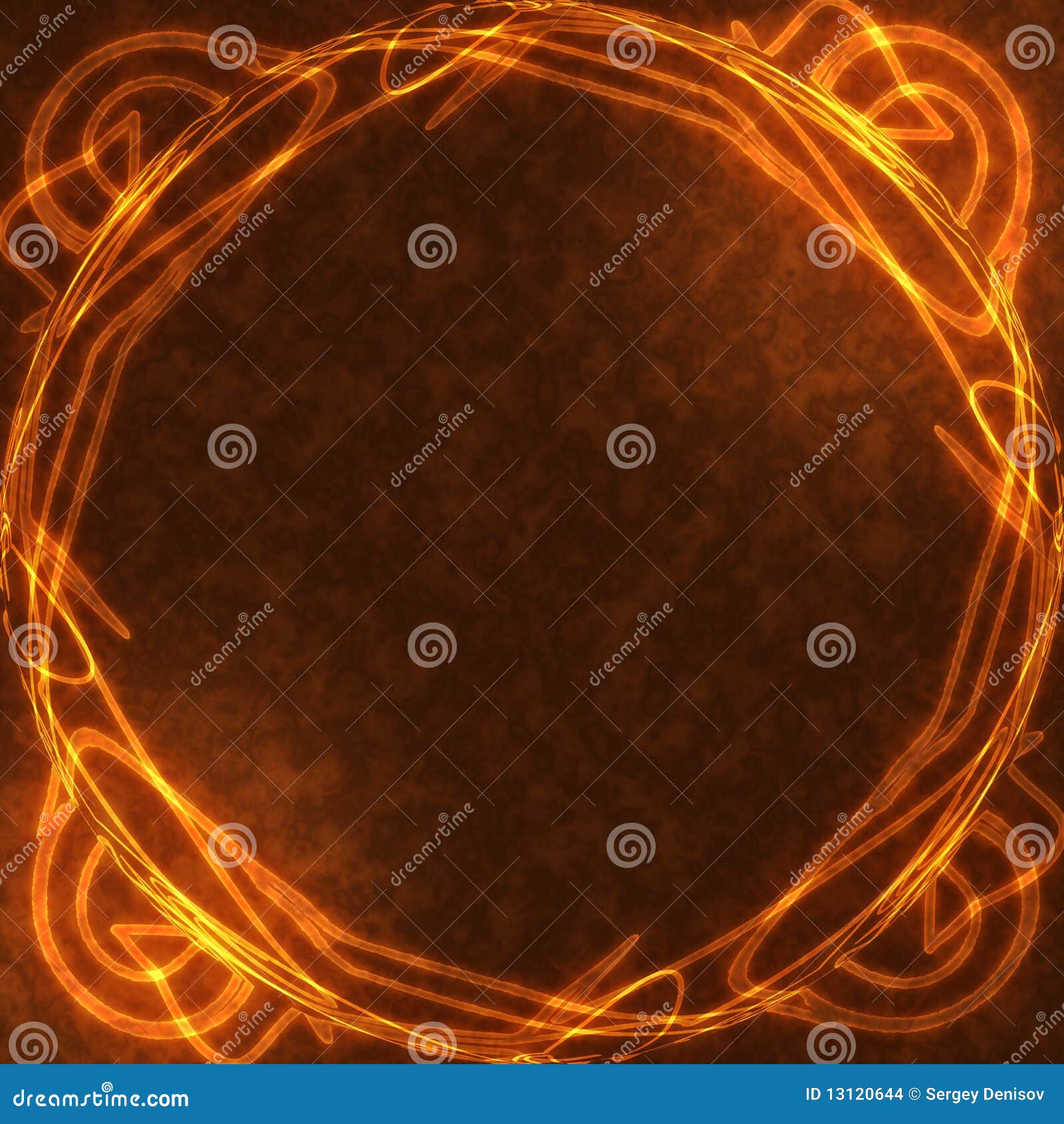 Frame of the Burning Elements Stock Illustration - Illustration of ...