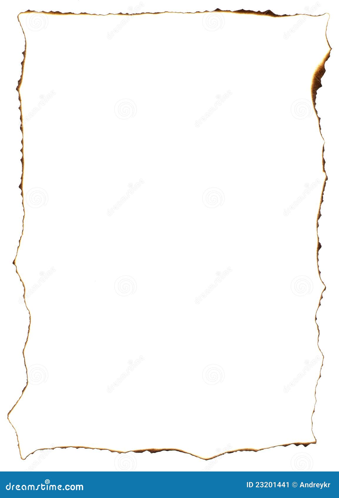 Frame Of Burnt Edges On Paper Sheet Stock Image - Image: 23201441