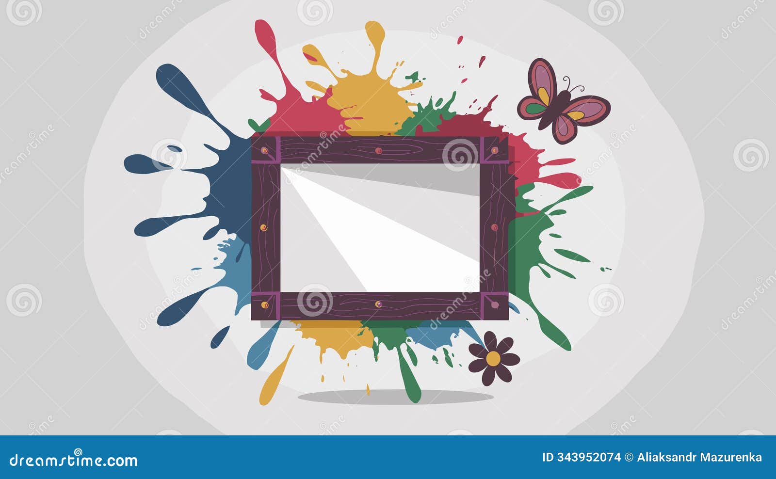 Frame Bursting with Colorful Paint, Symbolizing Creativity and ...