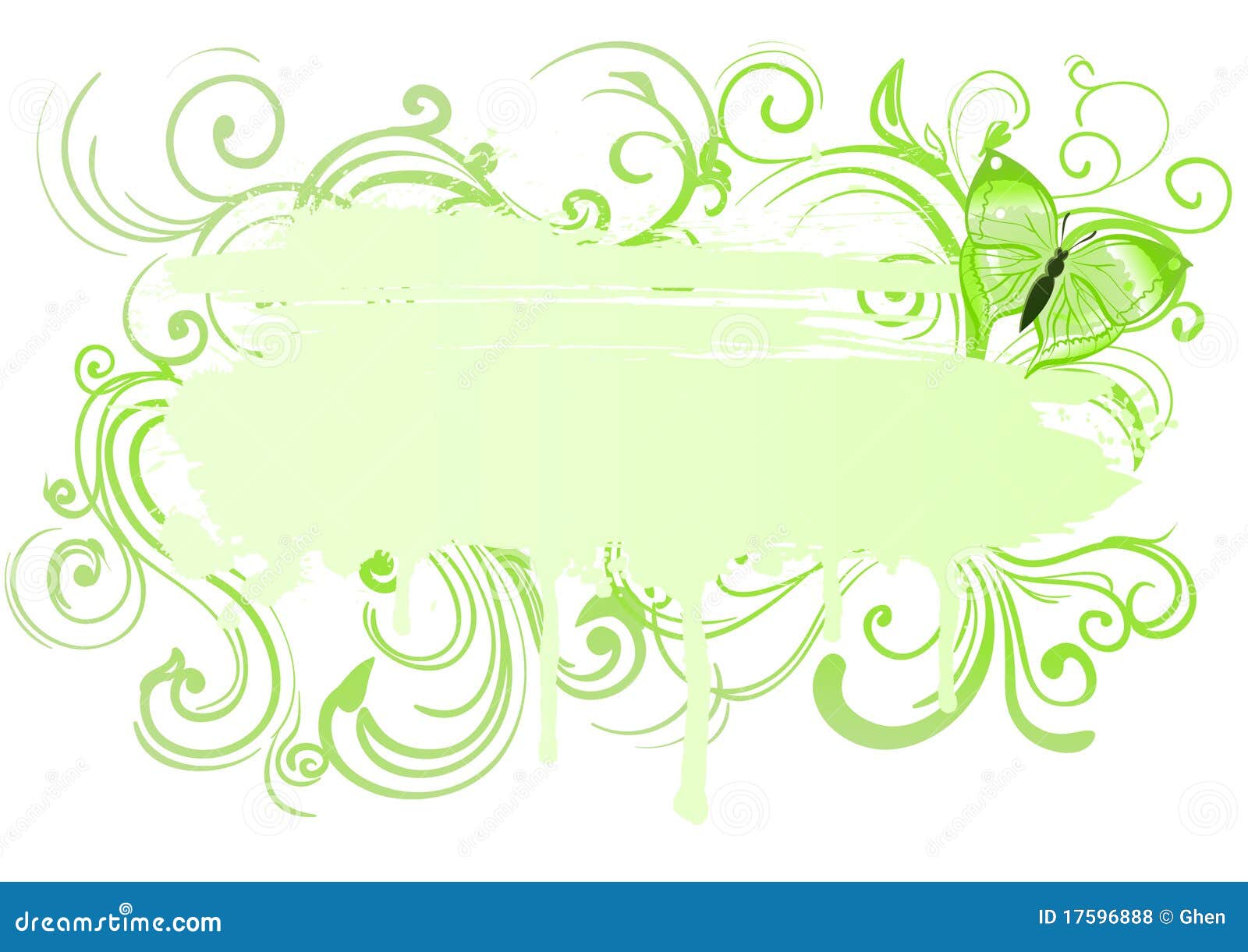 Frame with butterfly stock vector. Illustration of beautiful - 17596888